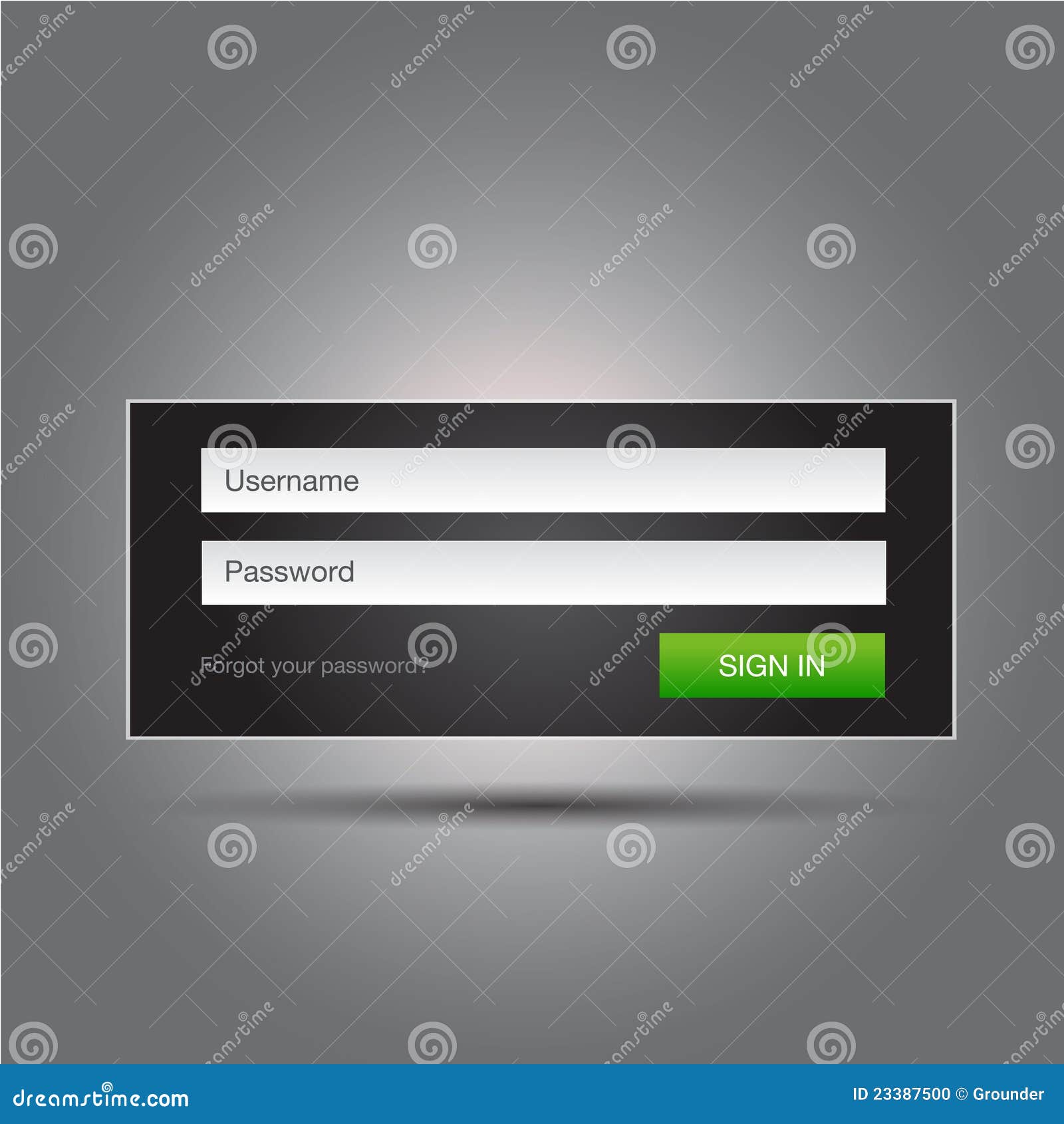 Vector login interface stock vector. Illustration of design - 23387500