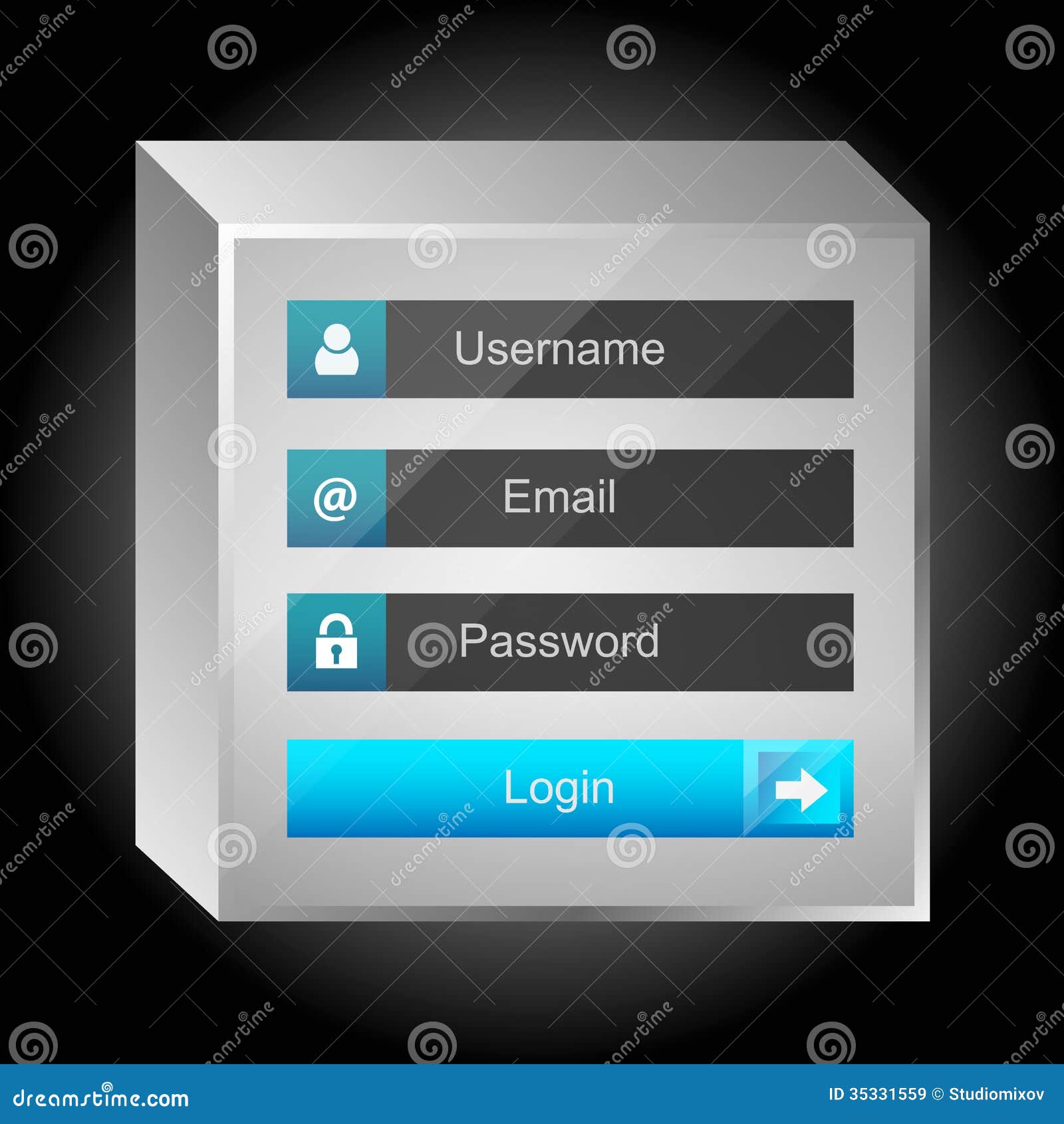 Vector Login Interface - Username and Password Stock Vector ...