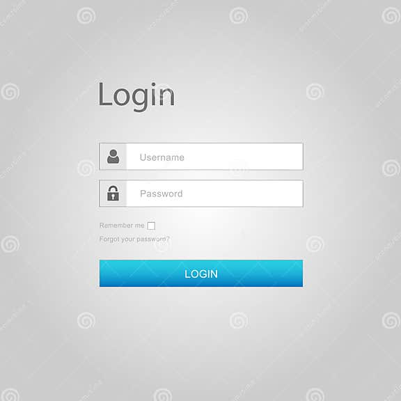 Vector Login Interface - Username and Password Stock Vector ...
