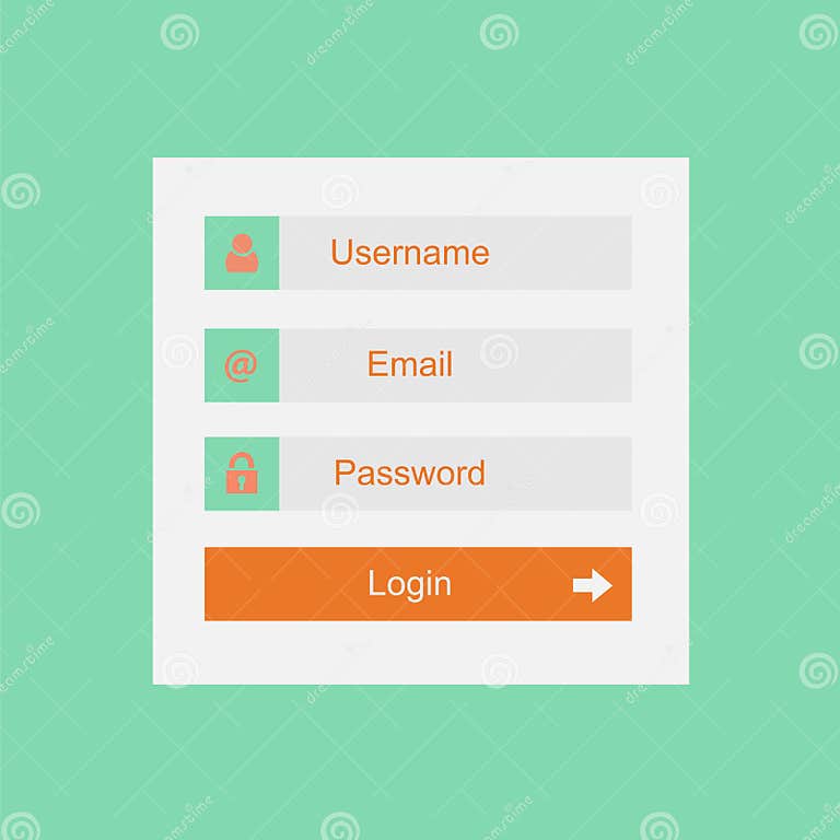 Vector Login Interface - Username and Password Stock Vector ...