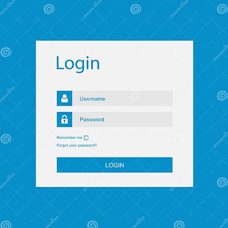 Vector Login Interface - Username and Password Stock Vector ...