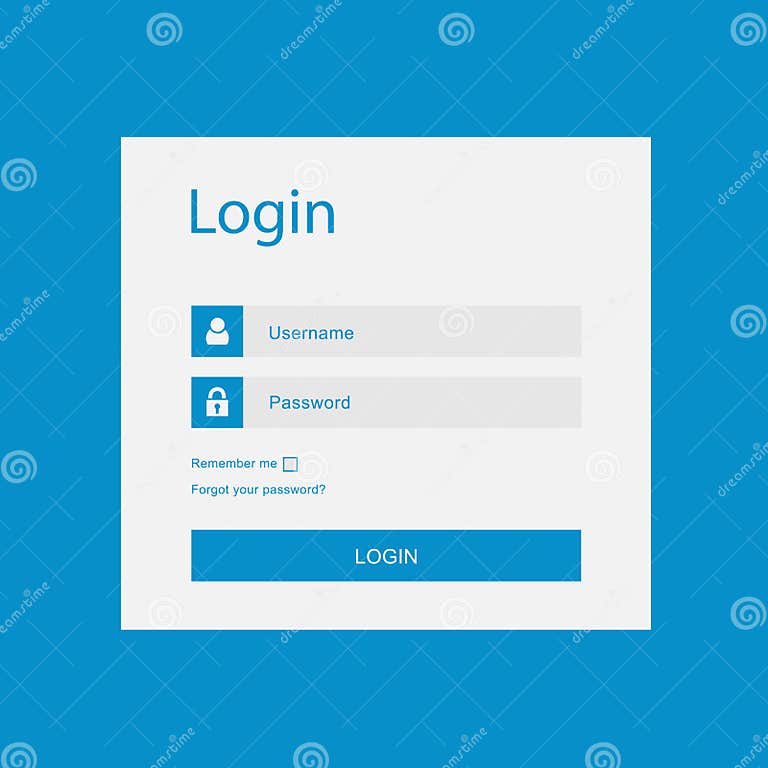 Vector Login Interface - Username and Password Stock Vector ...