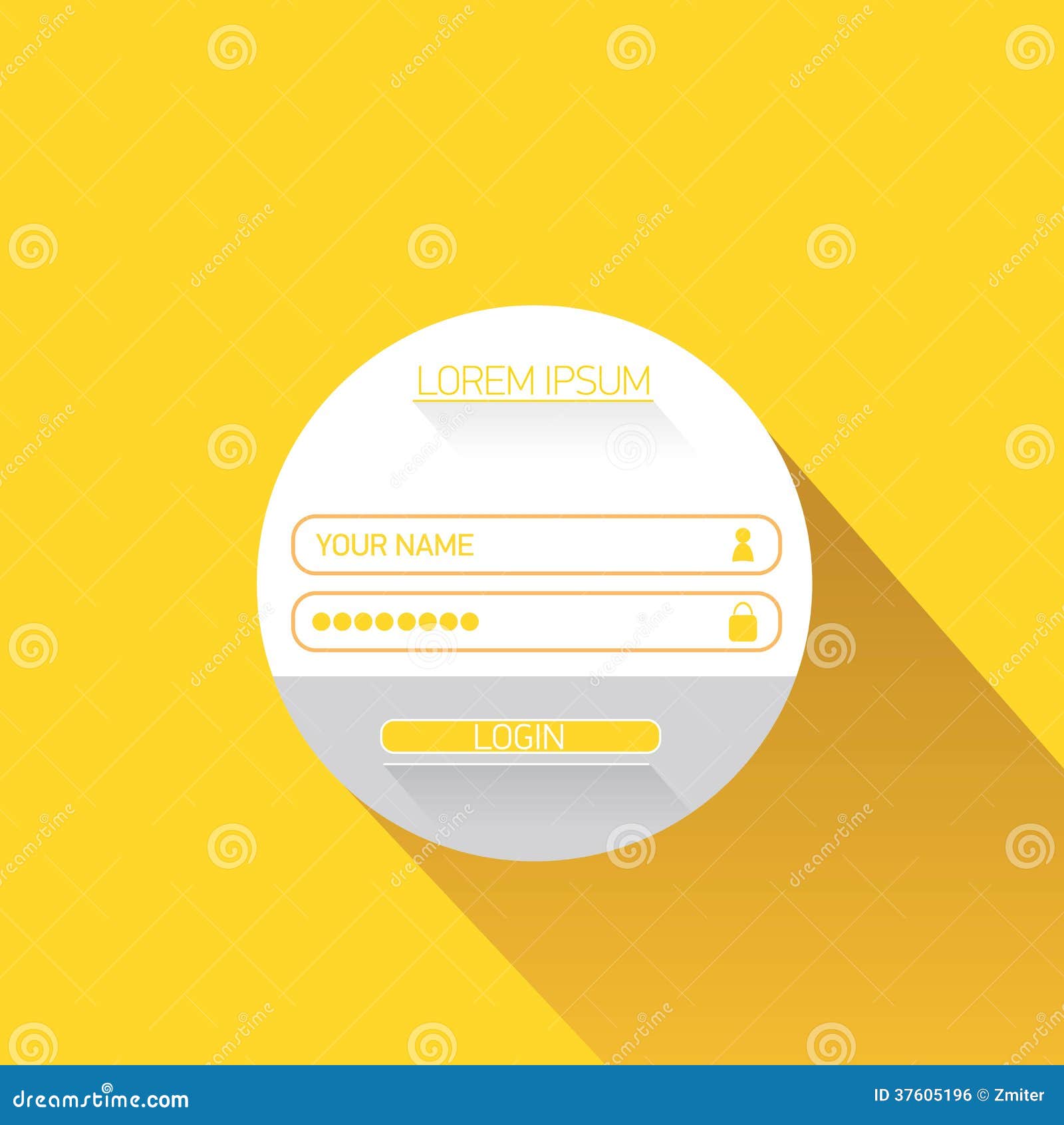 Login Website Template Flat Design. Cartoon Vector | CartoonDealer.com ...