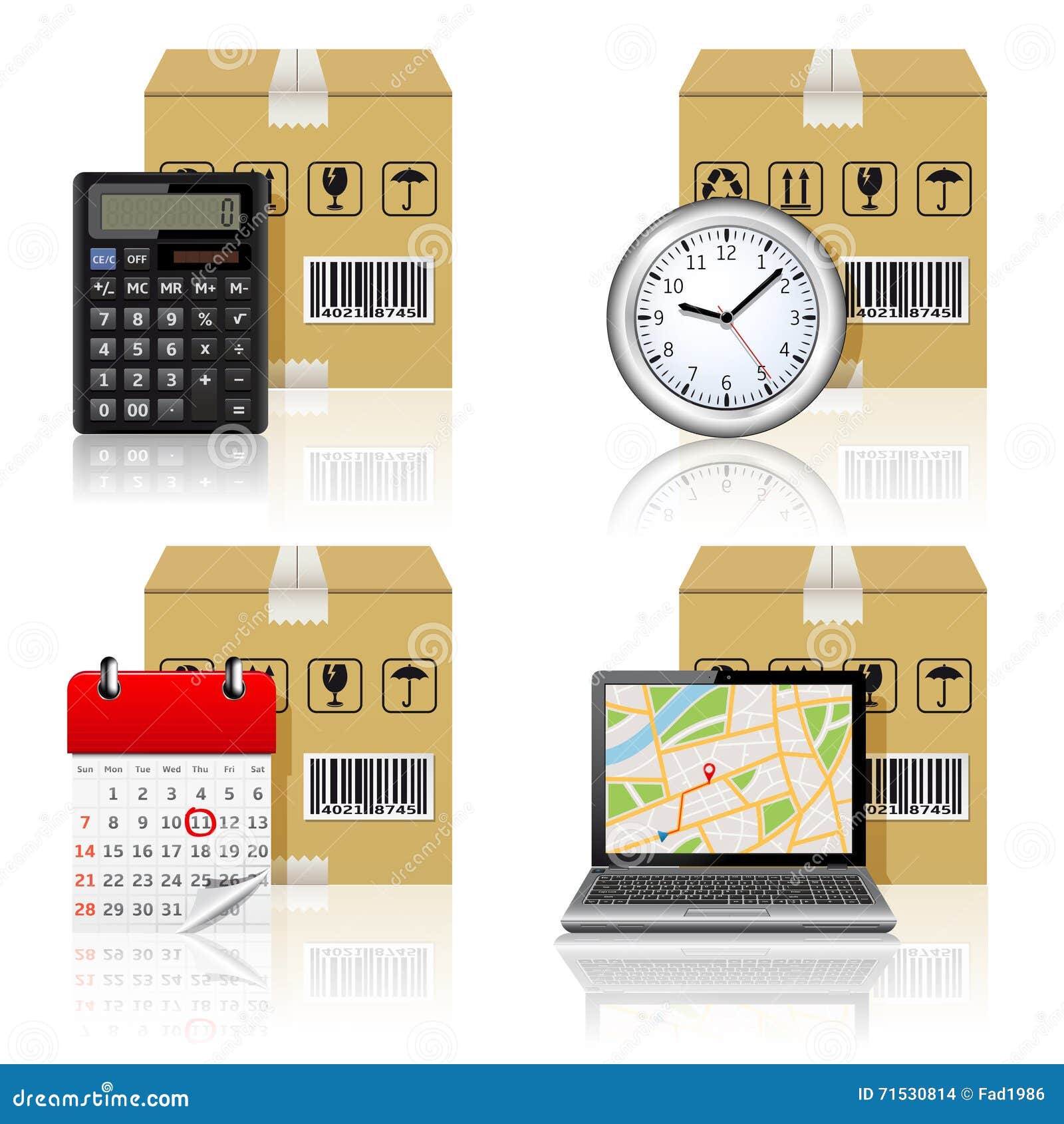 Vector logistics icons stock vector. Illustration of business - 71530814