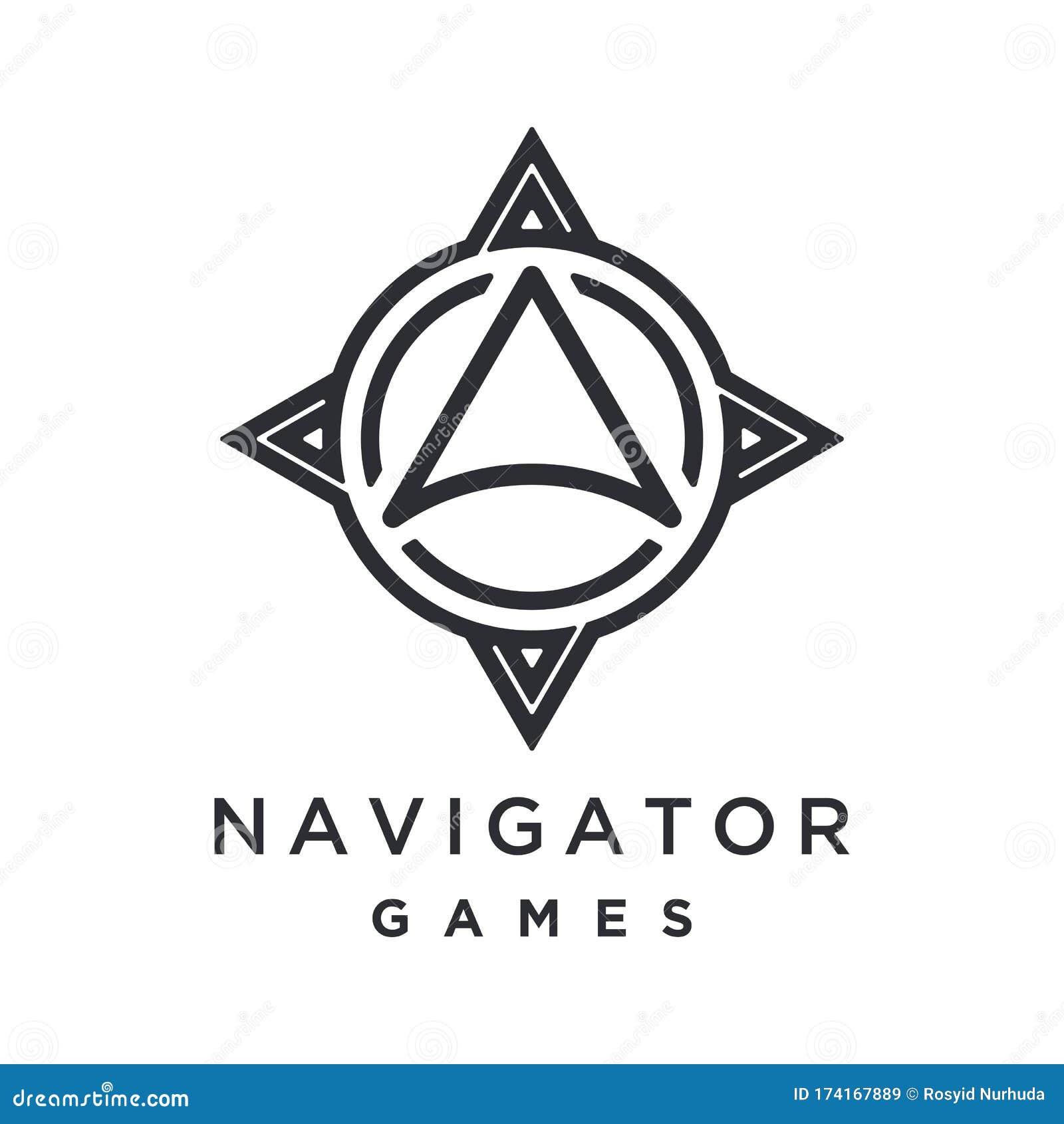 Abstract Compass Rose Or Arrow Vector Set. Isolated White Background ...