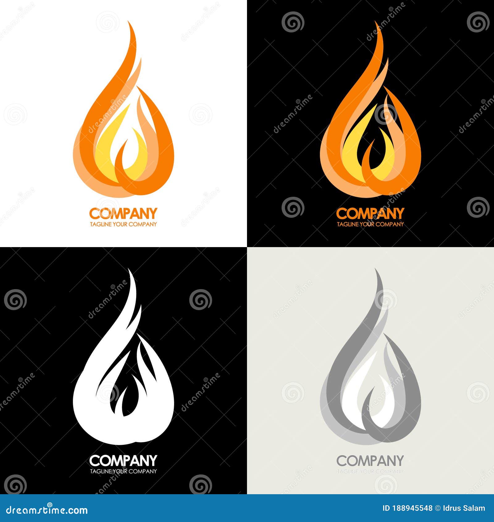 Vector Logo Abstract Fire. Logo Design. Vector Logo Stock Vector ...