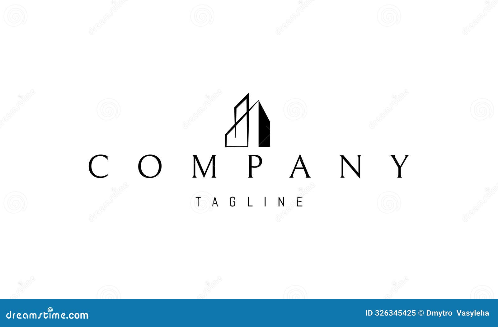 A Vector Logo with an Abstract Image of an Architectural Drawing of a ...