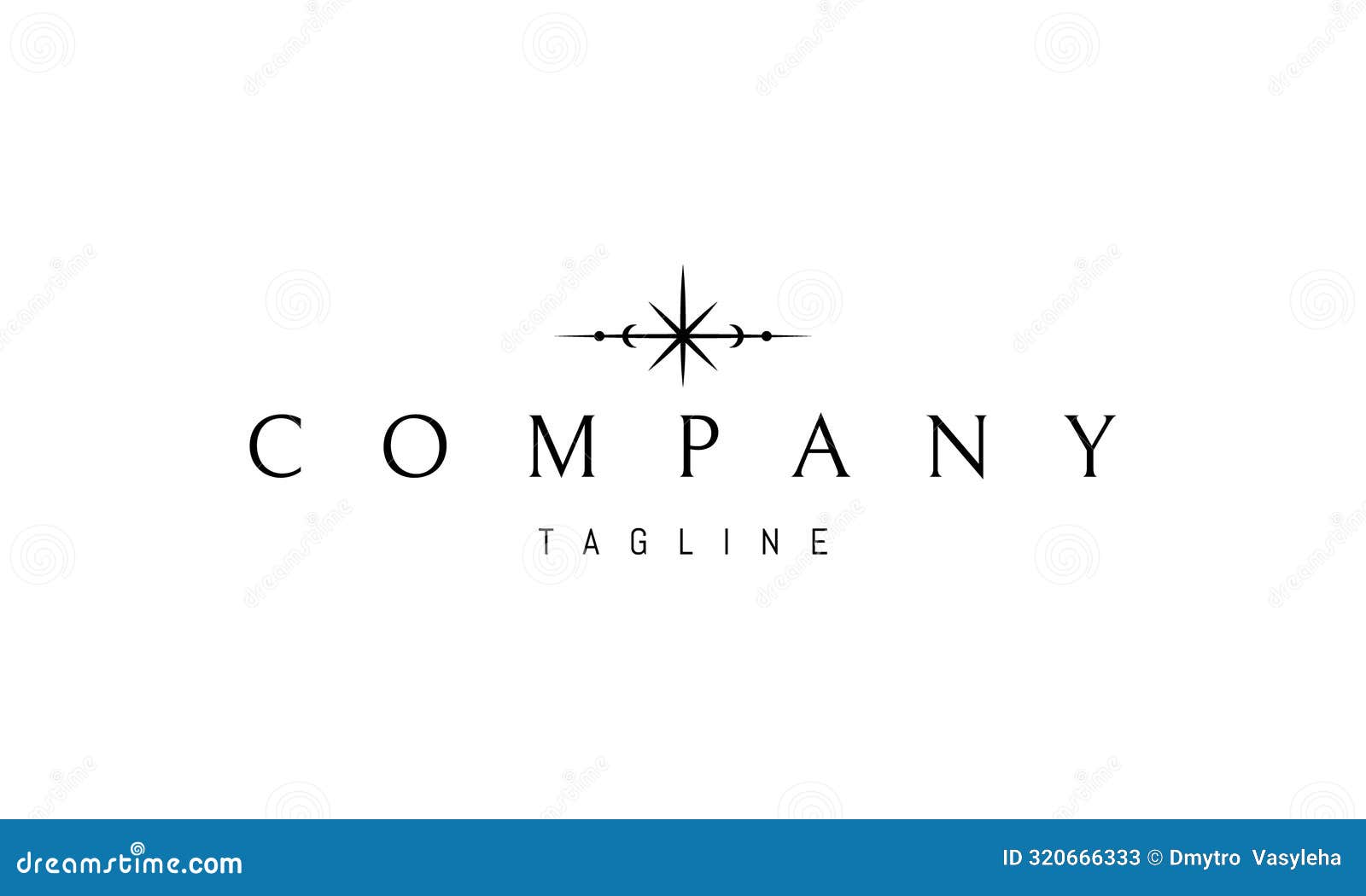 A Vector Logo with an Abstract Image of a Bright Star on the Horizon ...