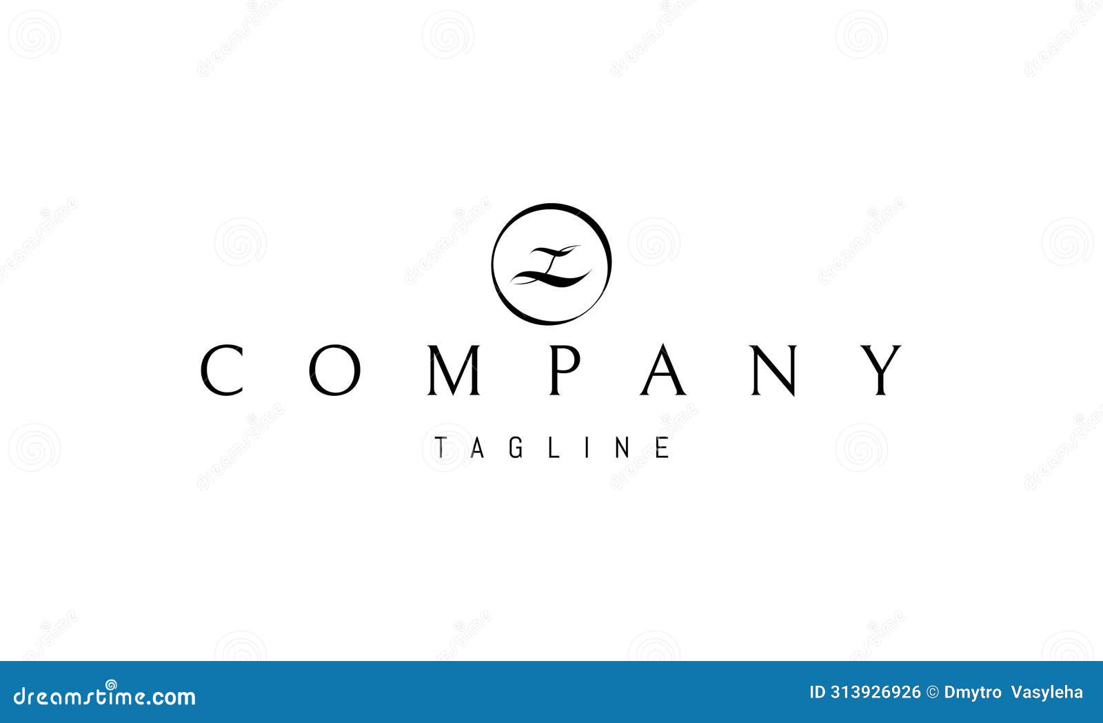 A Vector Logo with an Abstract Image of the Letter L in a Circle. Stock ...