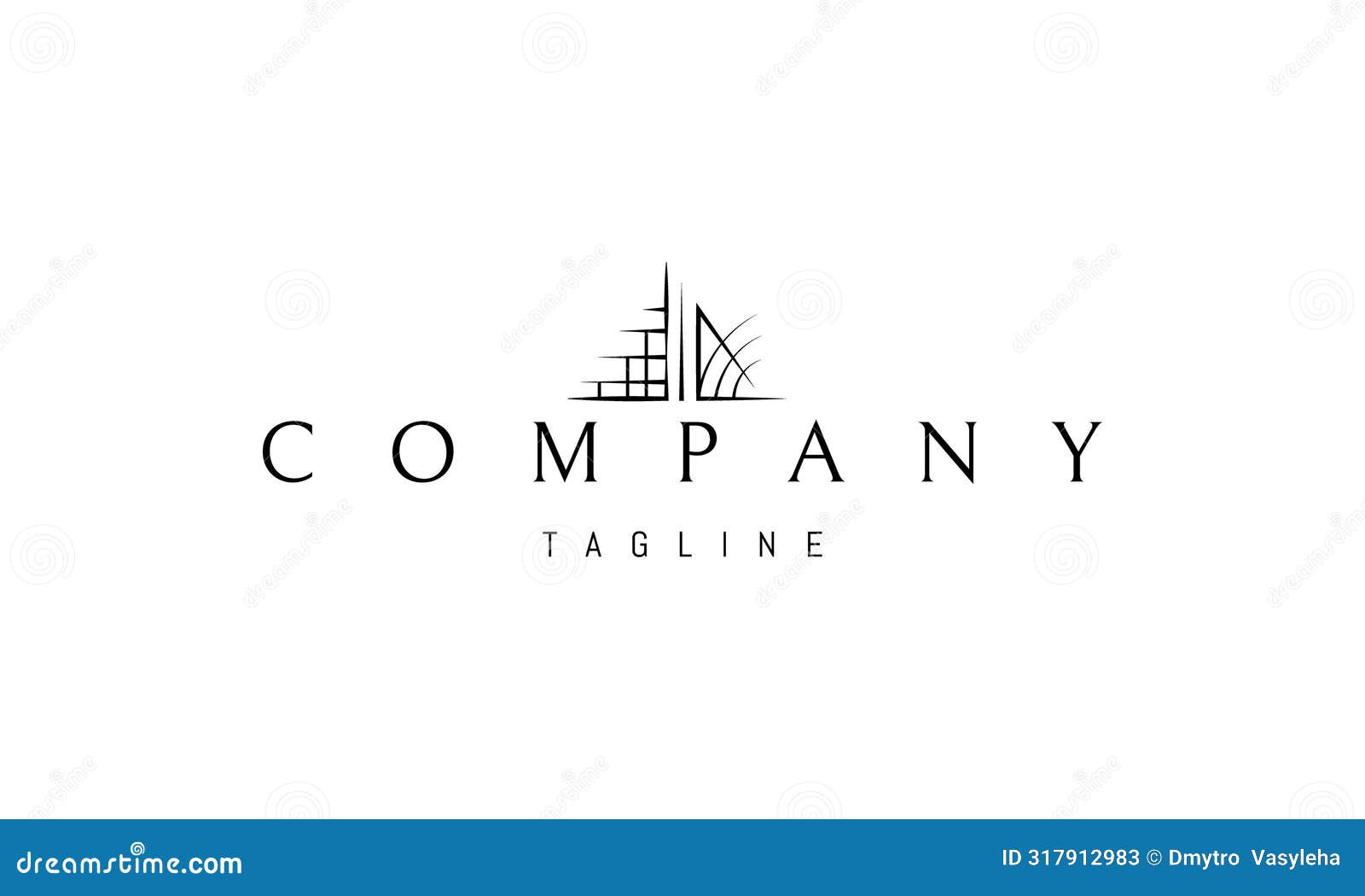 Vector Logo with an Abstract Image of a Modern Seaside Hotel. Stock ...