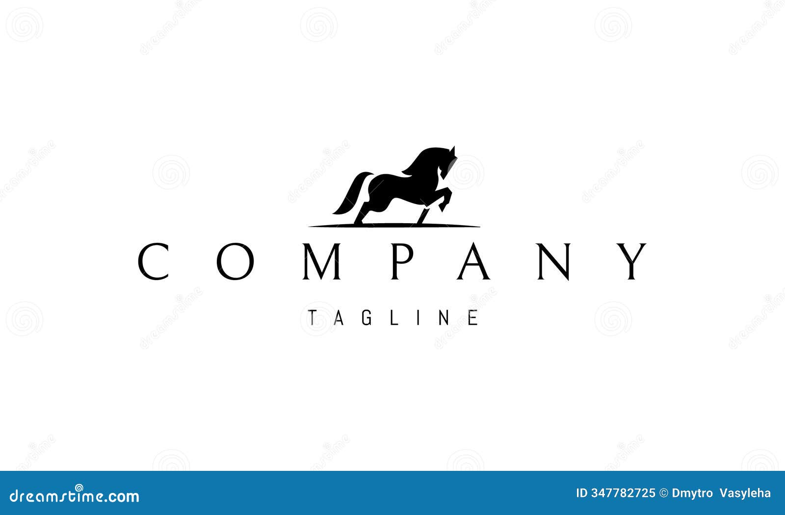 Vector Logo with an Abstract Image of a Powerful Stallion. Stock ...