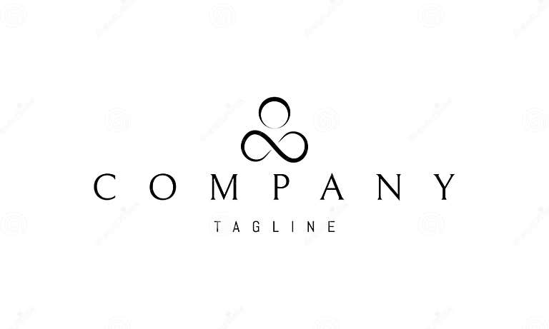 Vector Logo with an Abstract Image of the Sun and the Infinity Sign ...