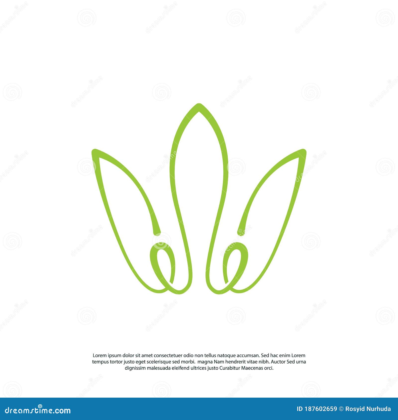 Vector Logo Abstract Line Art Plant Stock Vector - Illustration of ...