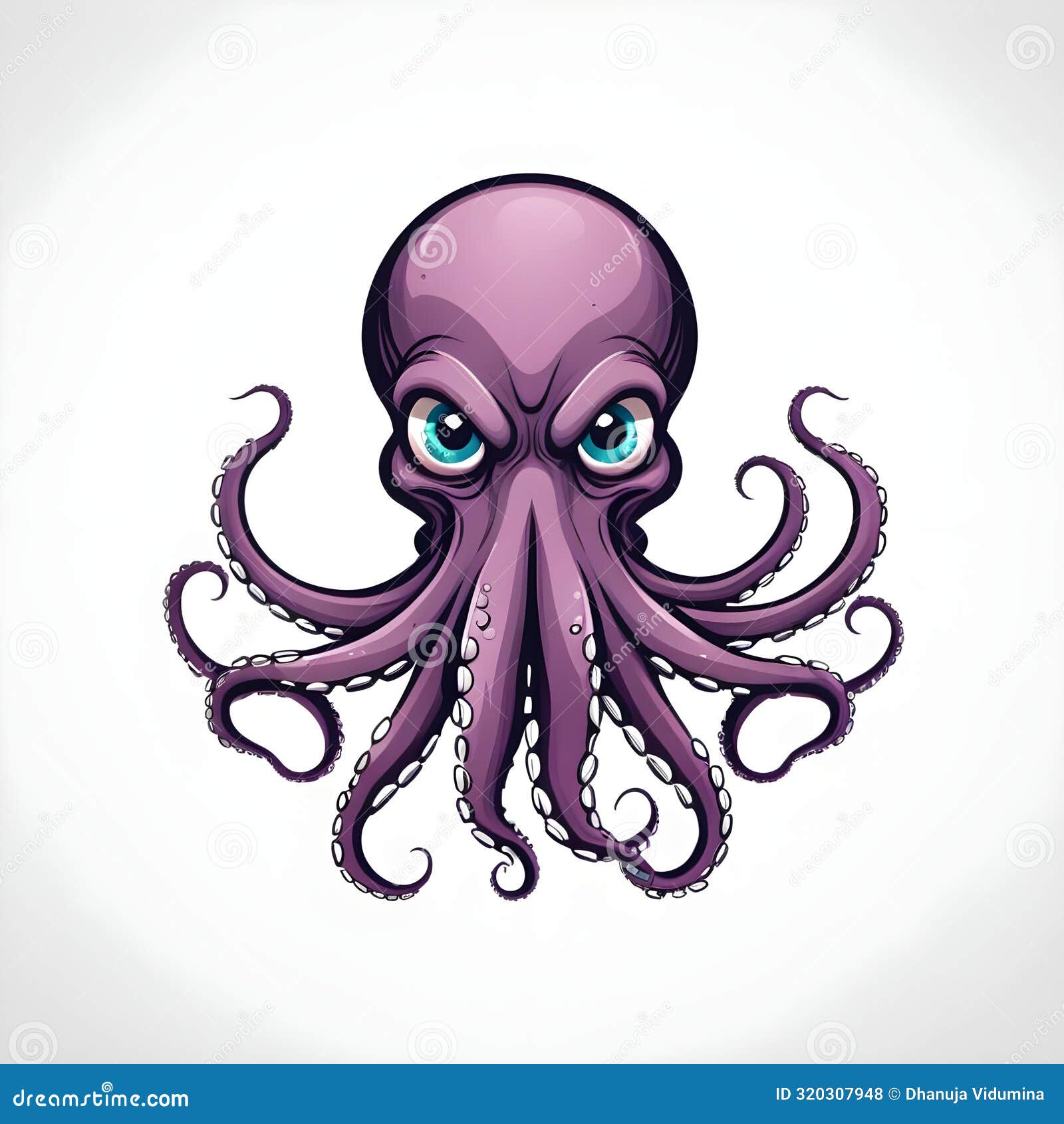 Vector logo angry octopus stock illustration. Illustration of icon ...