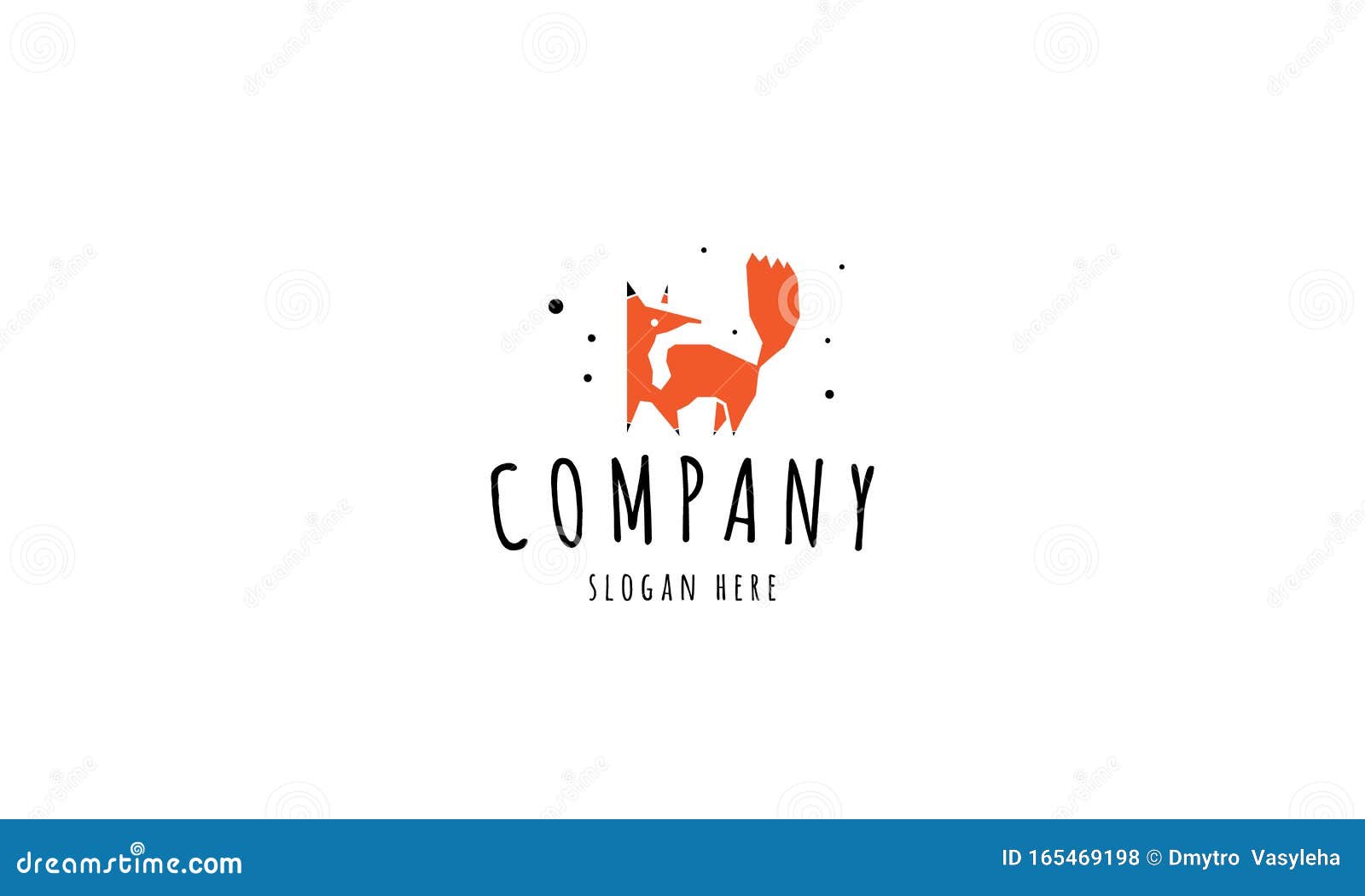 Vector-Logo, Auf Dem Ein Abstraktes Bild Eines Fuchs Vektor Abbildung ...