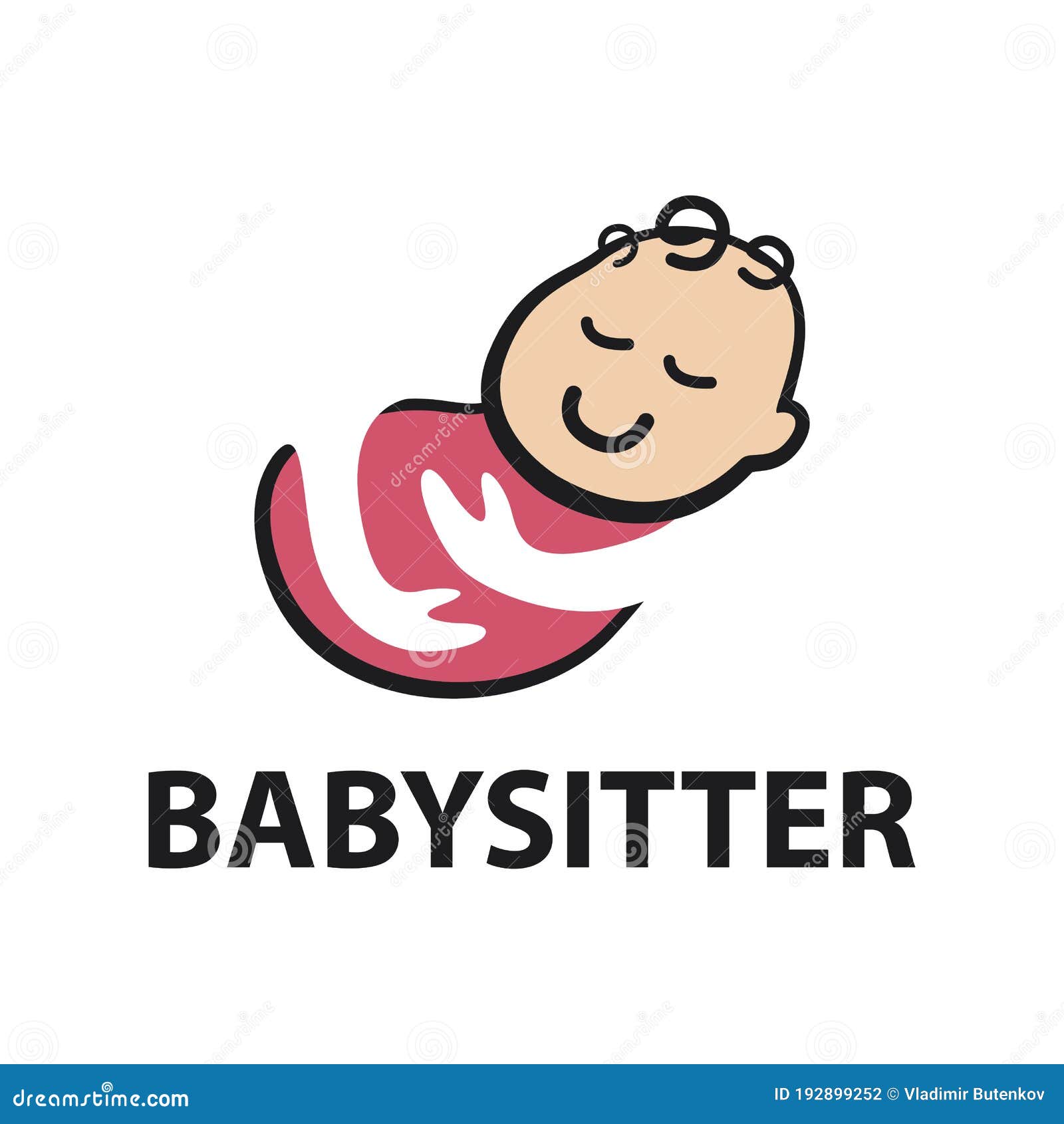 Vector Logo of Babysitter, Child Care and Nursery Stock Illustration ...