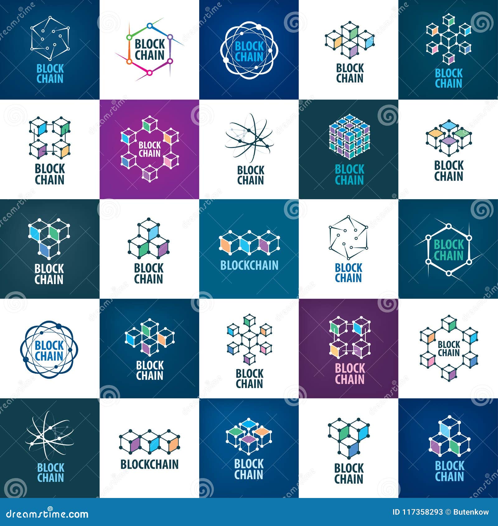 Vector logo blockchain stock vector. Illustration of digital - 117358293