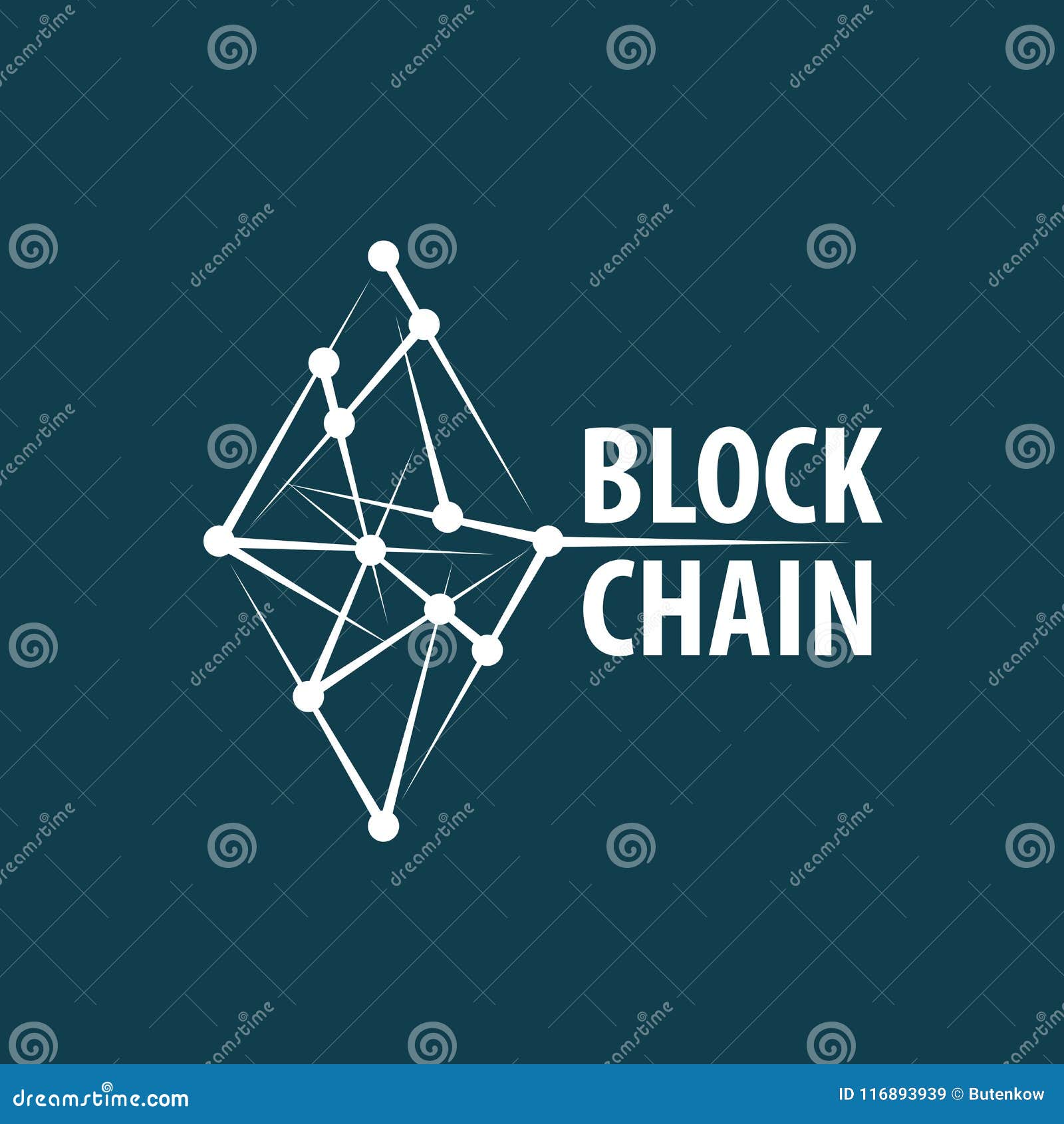 Vector logo blockchain stock vector. Illustration of chain - 116893939