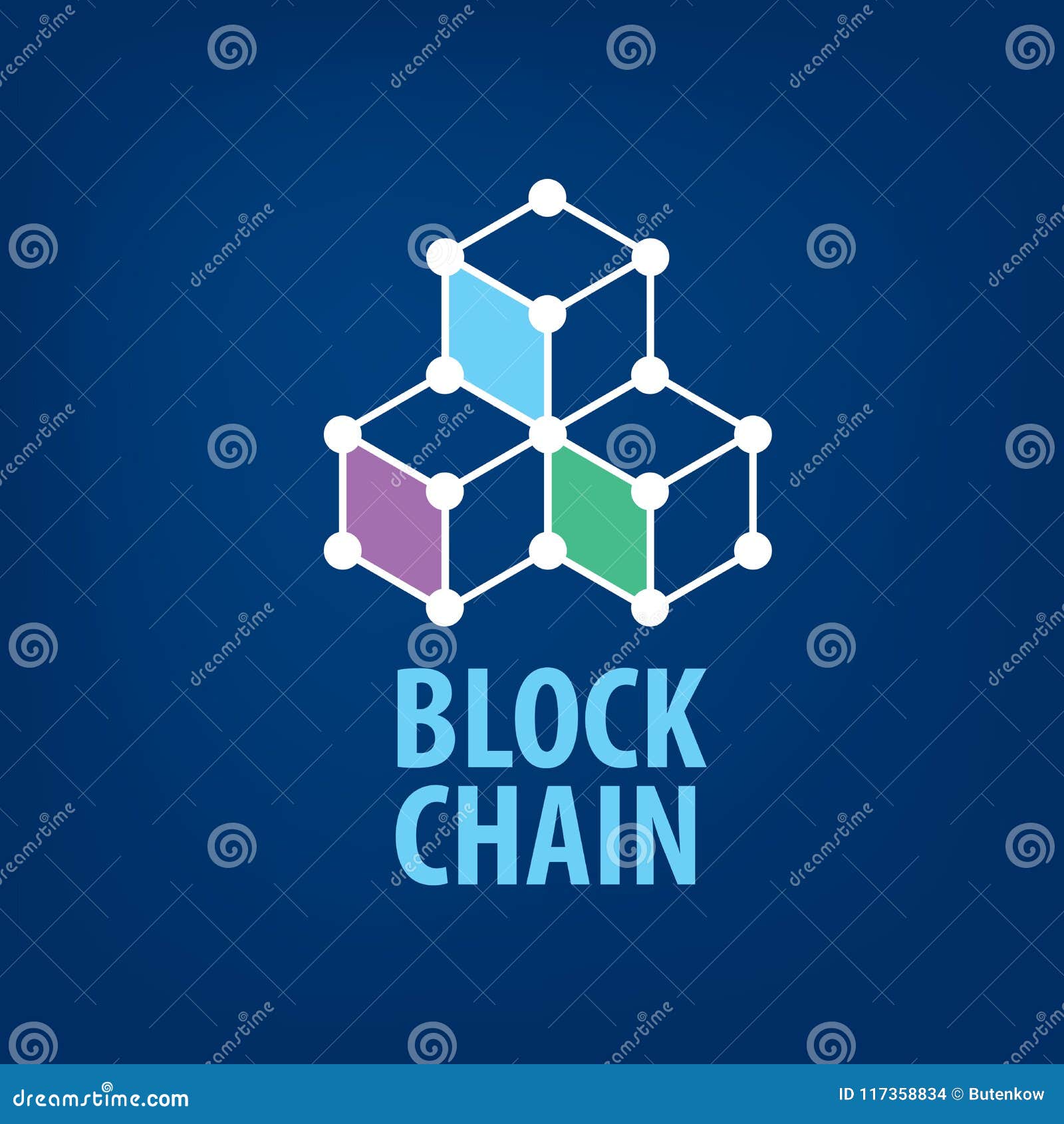 Vector logo blockchain stock vector. Illustration of development ...