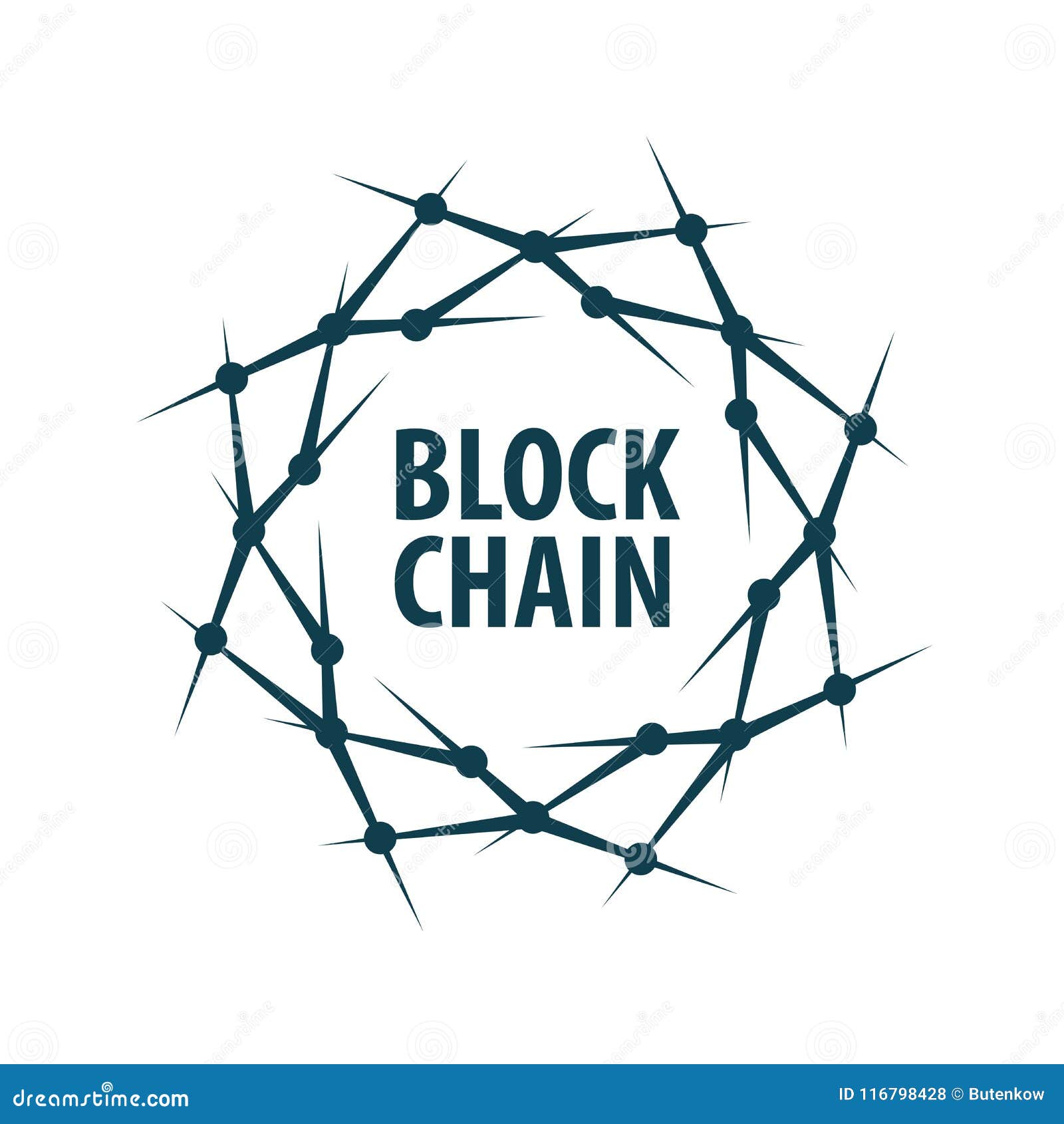 Vector logo blockchain stock vector. Illustration of innovation - 116798428