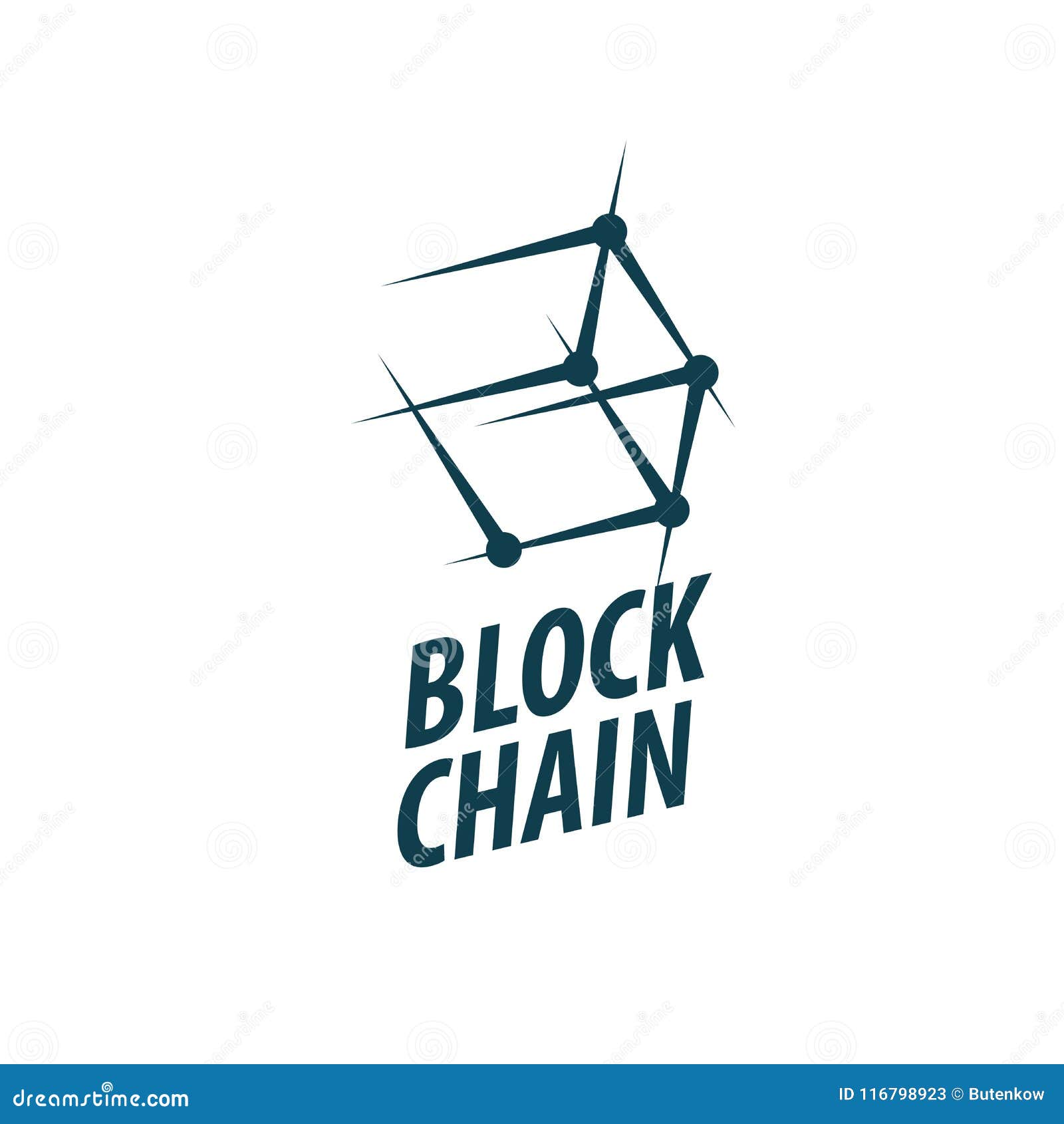 Logo For Blockchain Technology Cartoon Vector | CartoonDealer.com ...