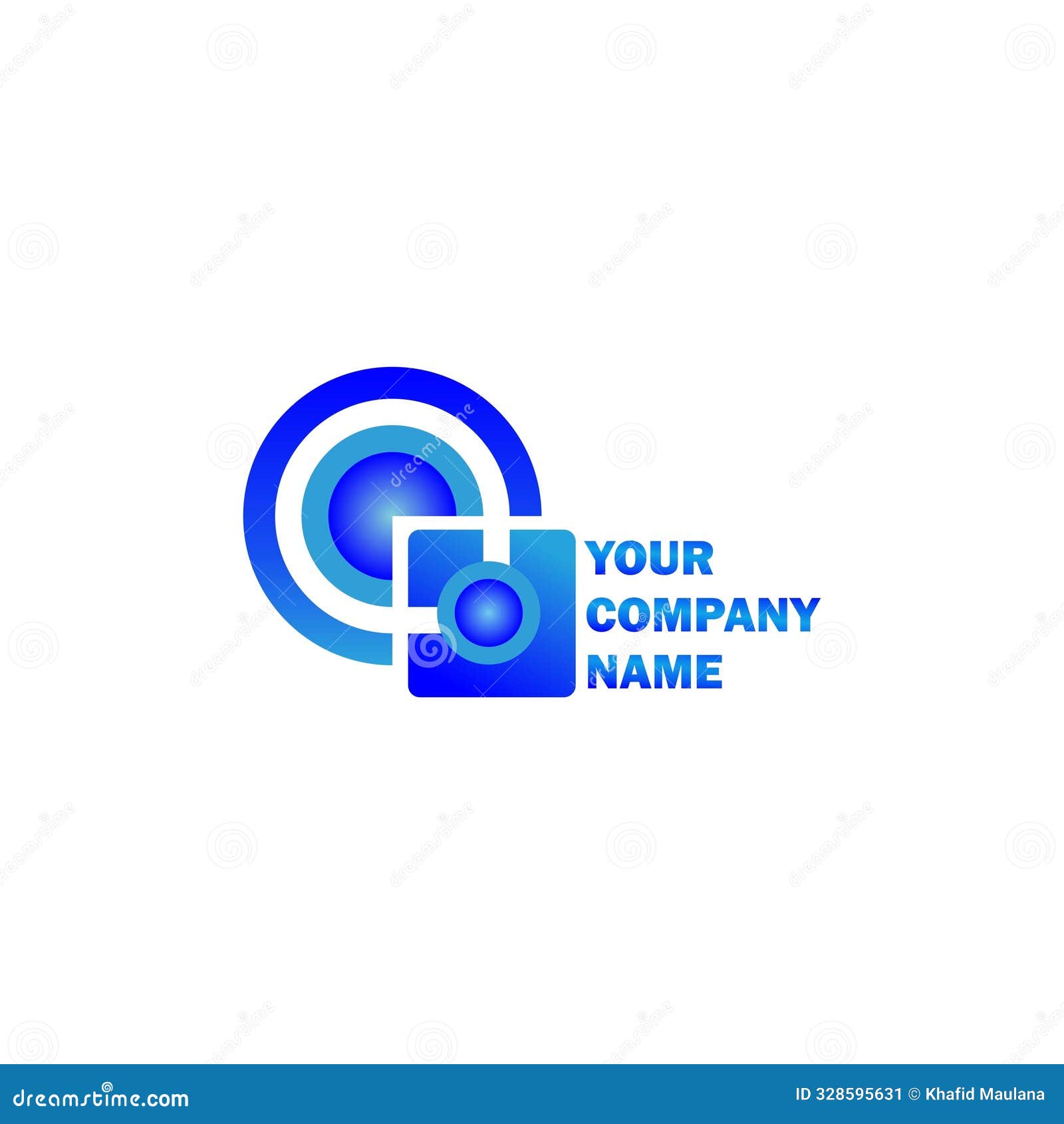 Vector Logo in Blue Color Circle and Cube ,for Your Company Stock ...
