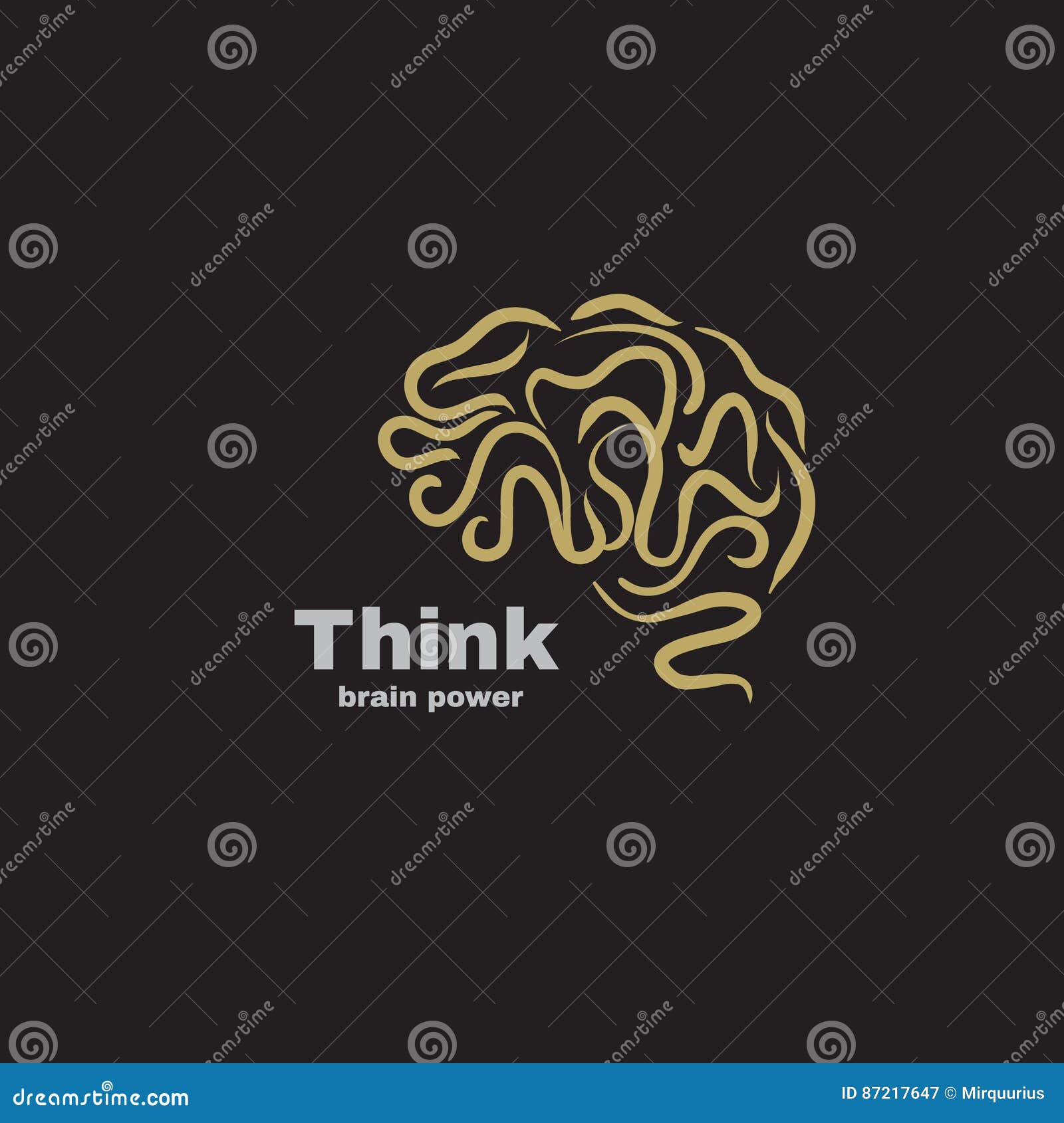 Vector logo brain power. stock vector. Illustration of medical - 87217647