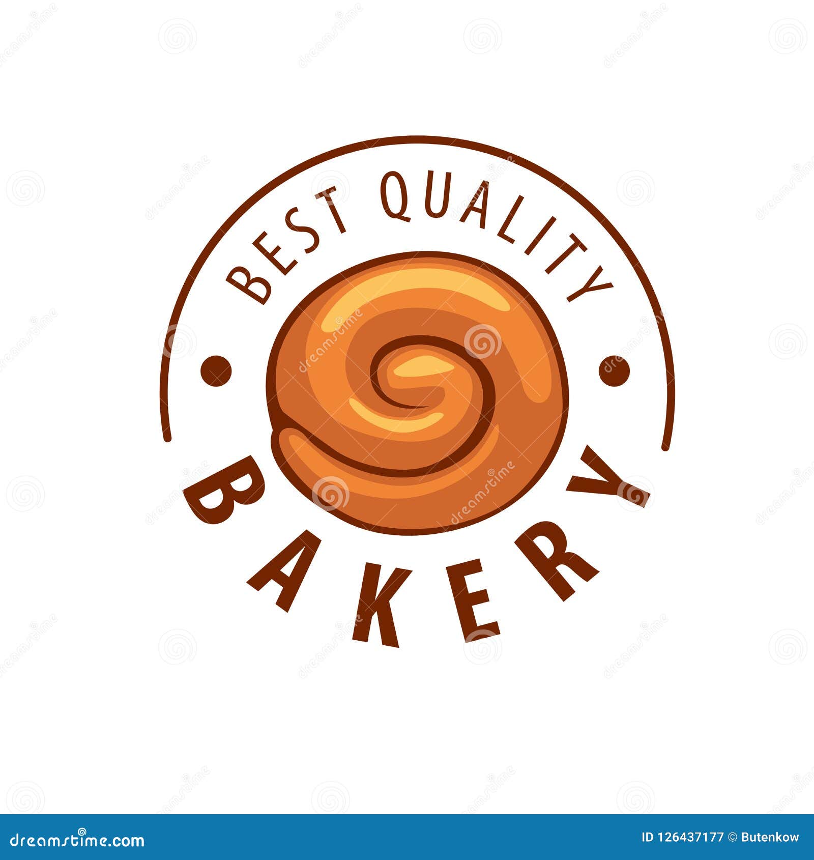 Vector logo bread stock vector. Illustration of design - 126437177