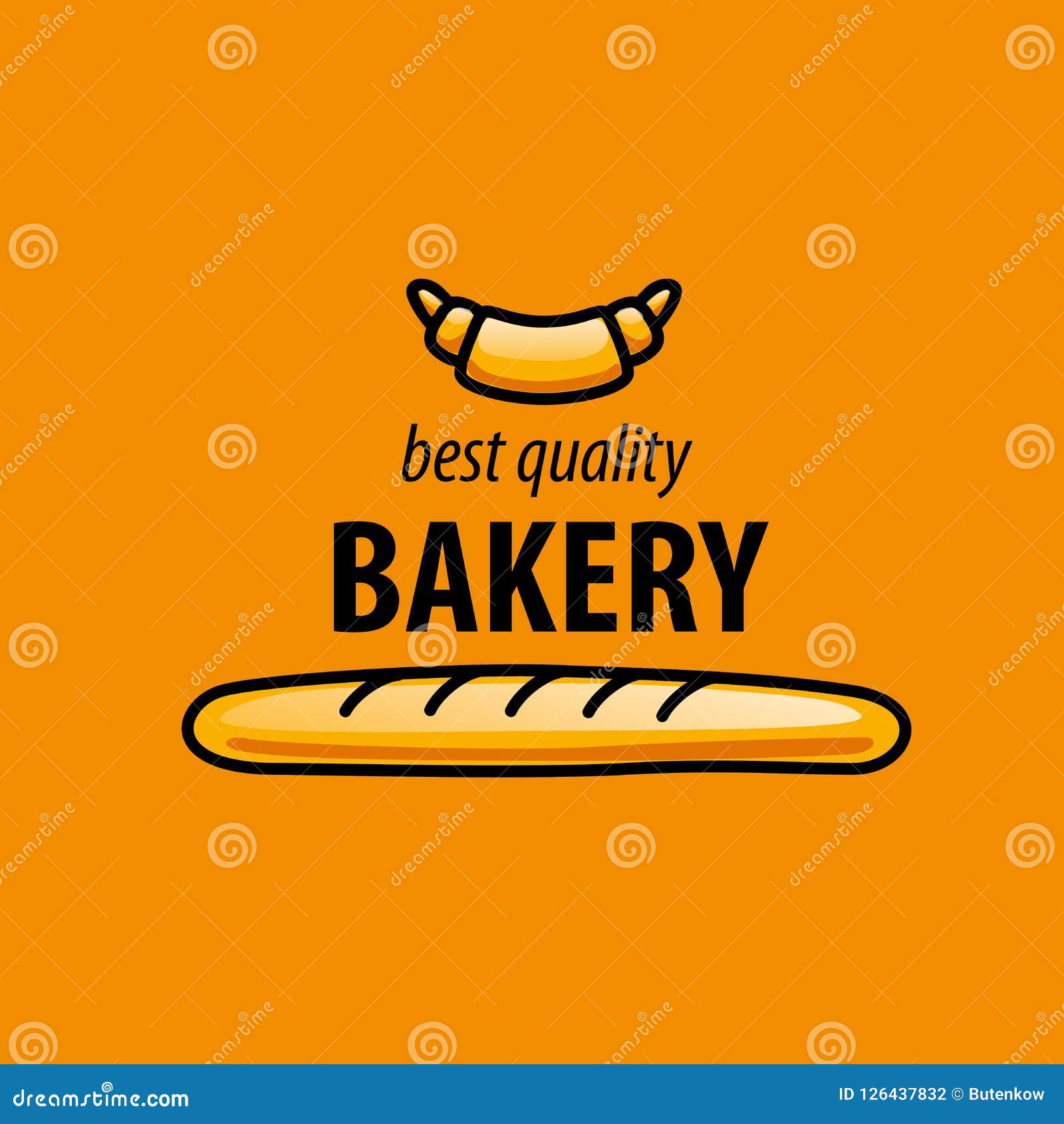 Vector logo bread stock vector. Illustration of logo - 126437832