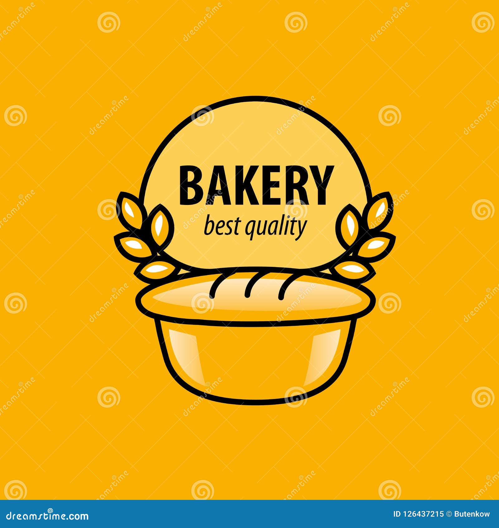 Vector logo bread stock vector. Illustration of flour - 126437215