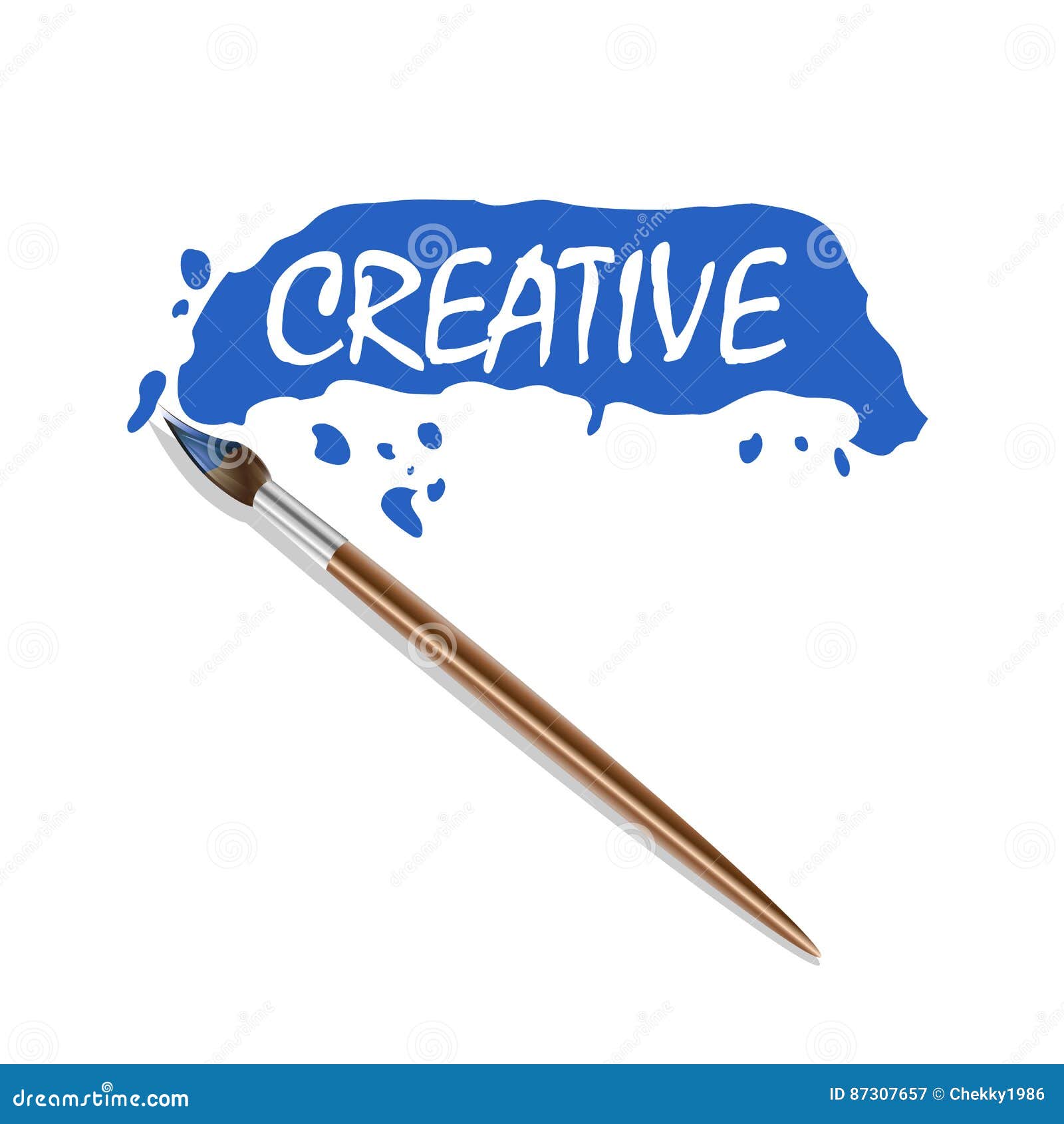 Vector Logo Brush and Blue Paint Stock Vector - Illustration of ...