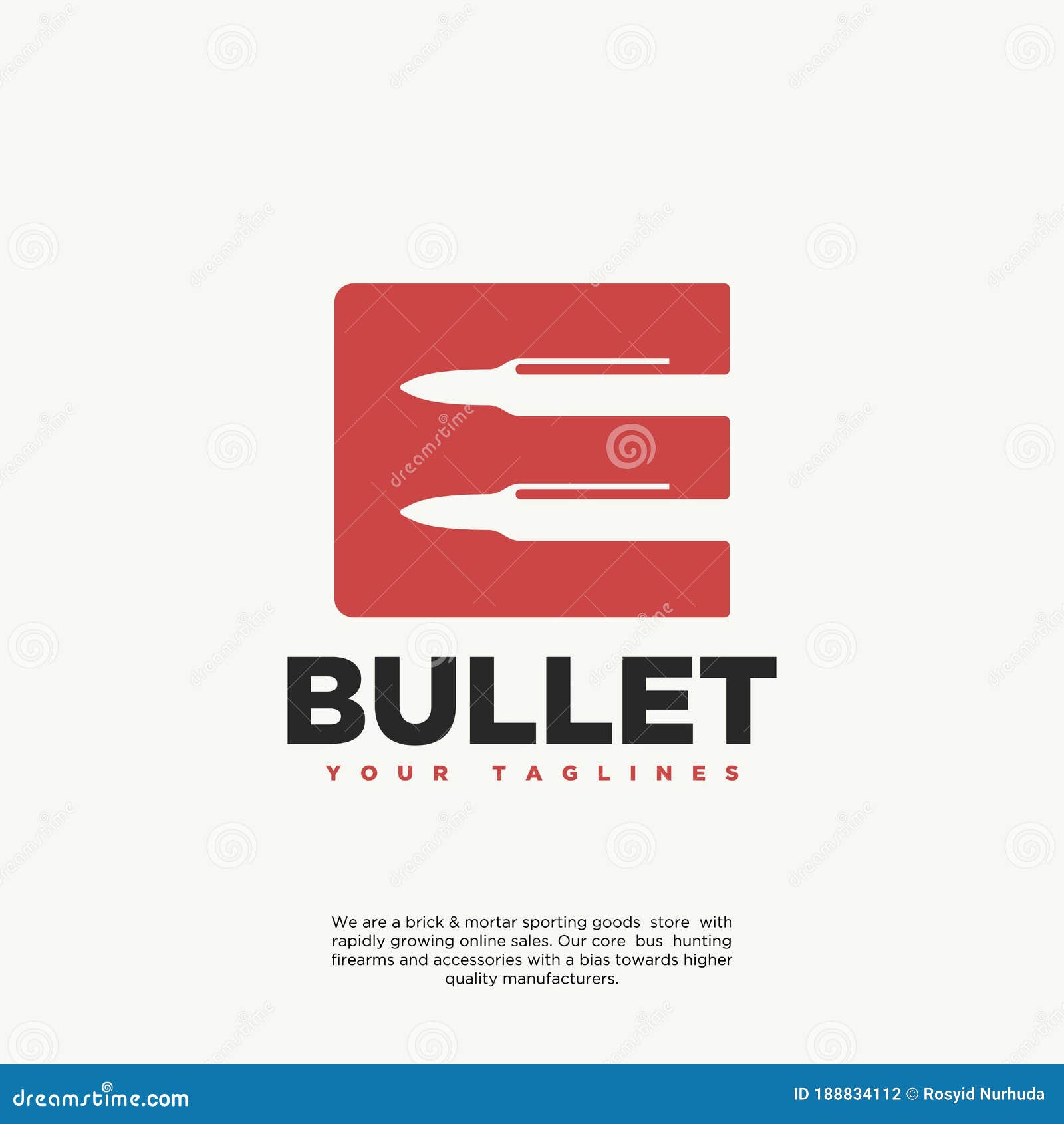 Vector Logo of a Bullet Emblem with a Negative Space Style Stock Vector ...
