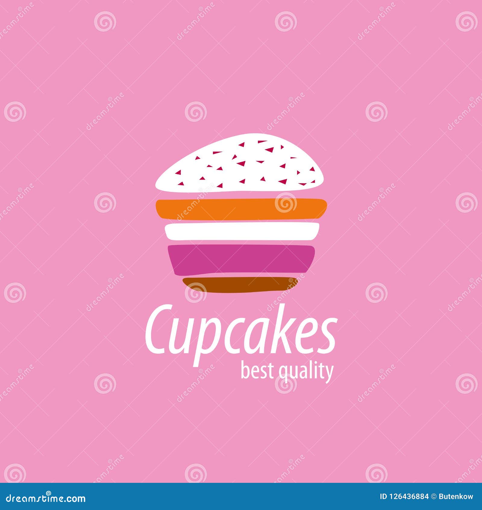Vector logo cake stock vector. Illustration of cream - 126436884