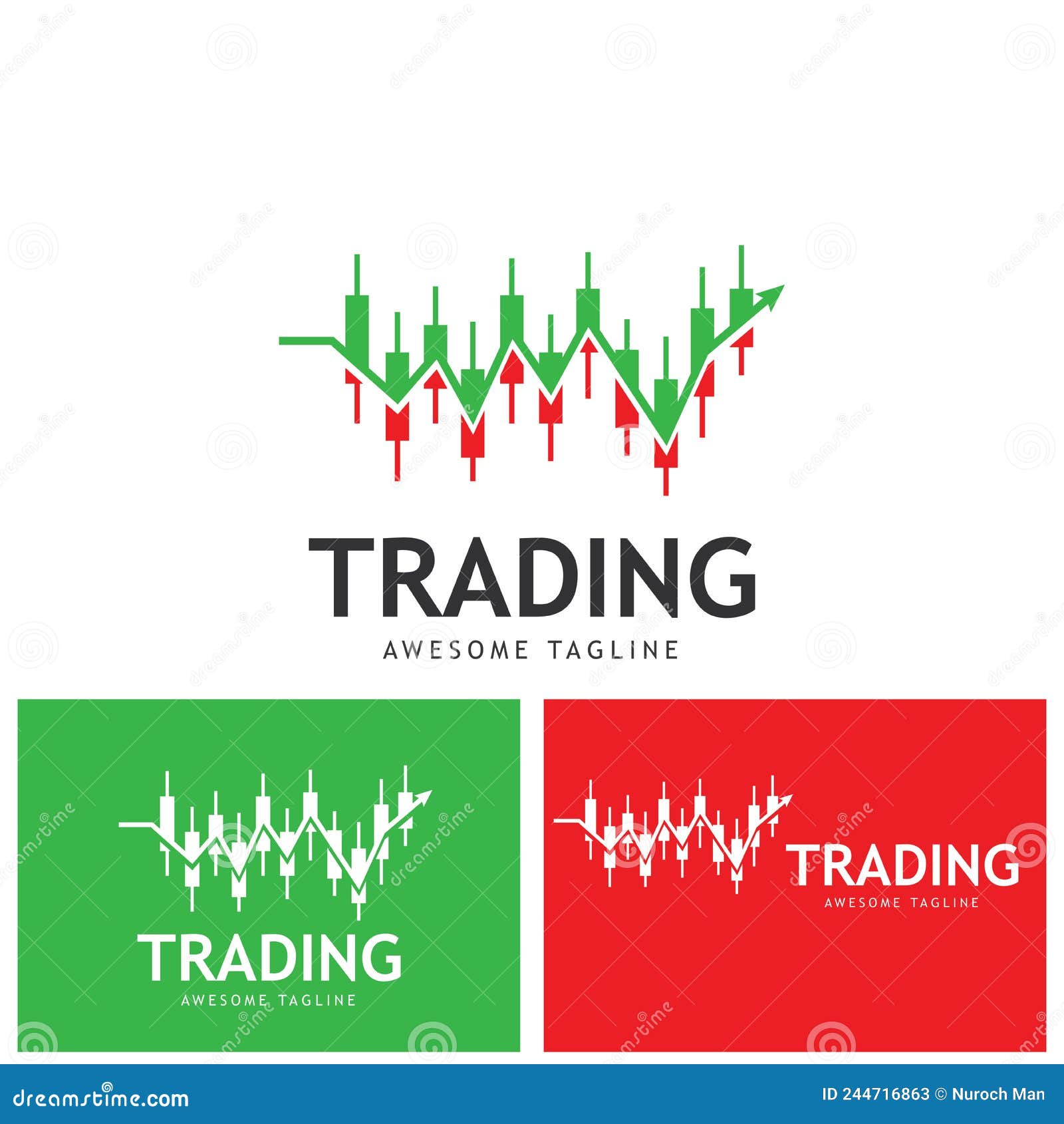 Vector Logo with Candlestick Trading Chart Analyzing in Forex. Stock ...