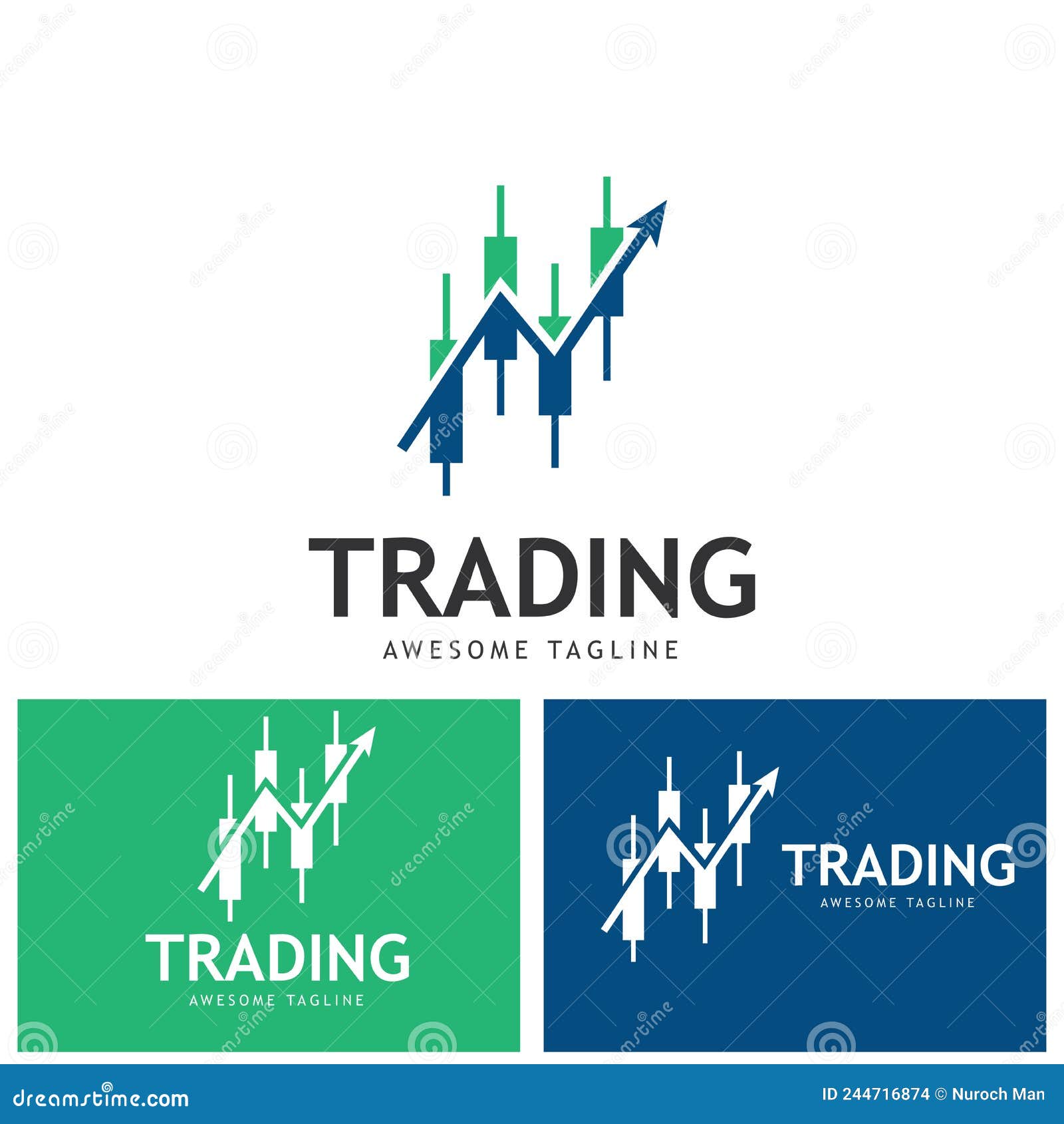 Vector Logo with Candlestick Trading Chart Analyzing in Forex. Stock ...