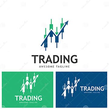 Vector Logo with Candlestick Trading Chart Analyzing in Forex. Stock ...