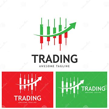 Vector Logo with Candlestick Trading Chart Analyzing in Forex. Stock ...