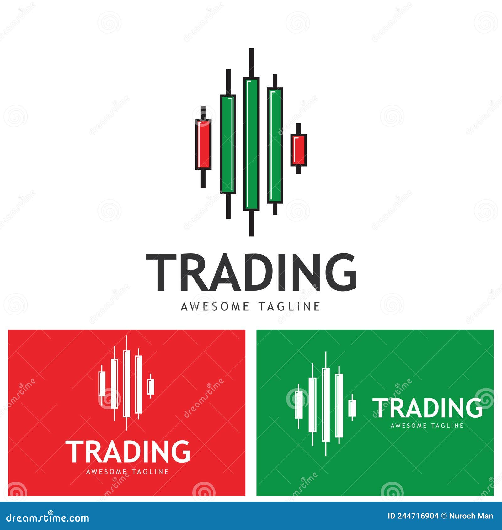 Vector Logo with Candlestick Trading Chart Analyzing in Forex. Stock ...