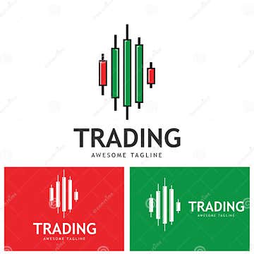 Vector Logo with Candlestick Trading Chart Analyzing in Forex. Stock ...