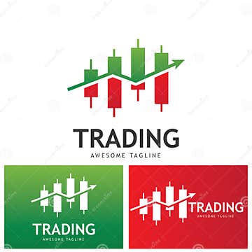 Vector Logo with Candlestick Trading Chart Analyzing in Forex. Stock ...