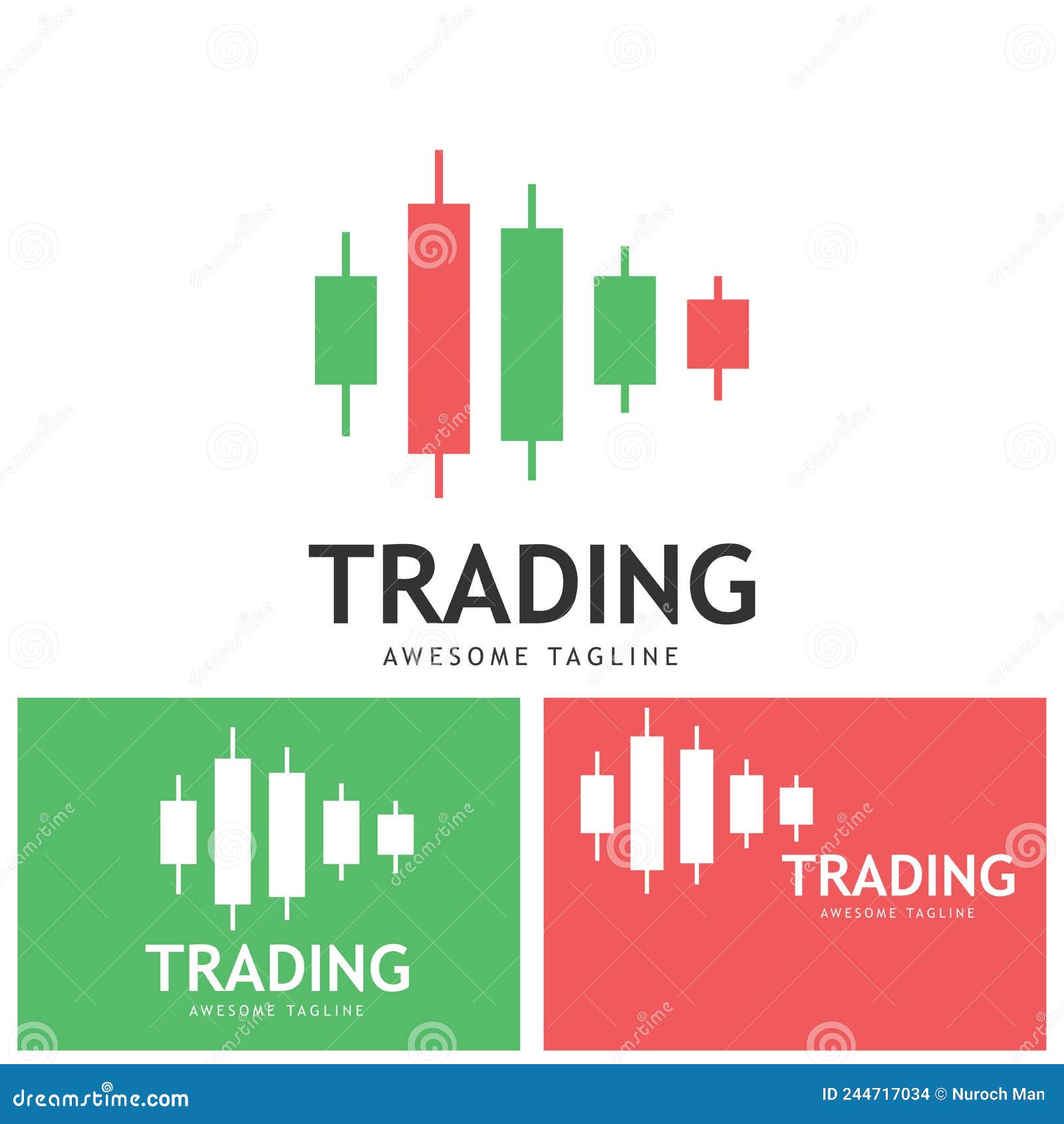 Vector Logo with Candlestick Trading Chart Analyzing in Forex. Stock ...