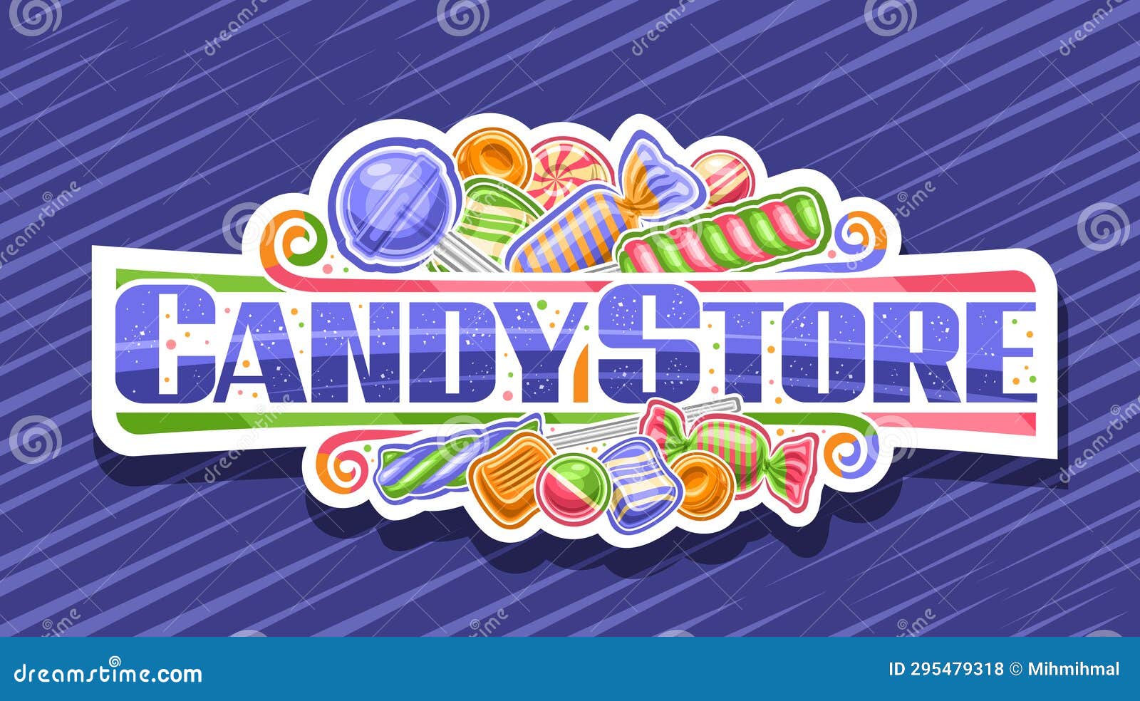 Vector Logo for Candy Store Stock Vector - Illustration of sugar ...
