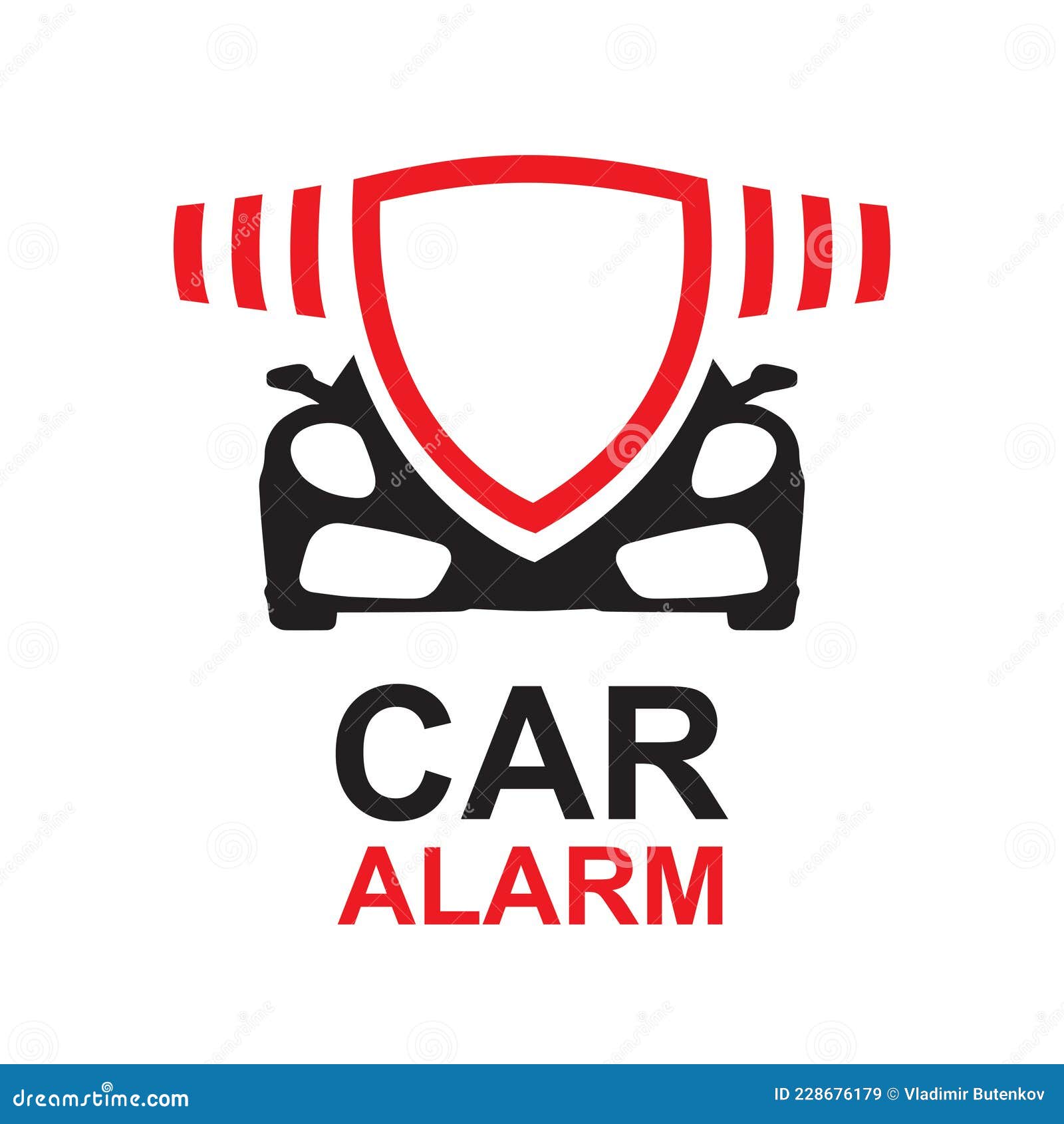 Vector Logo of the Car Alarm Installation Service Stock Vector ...