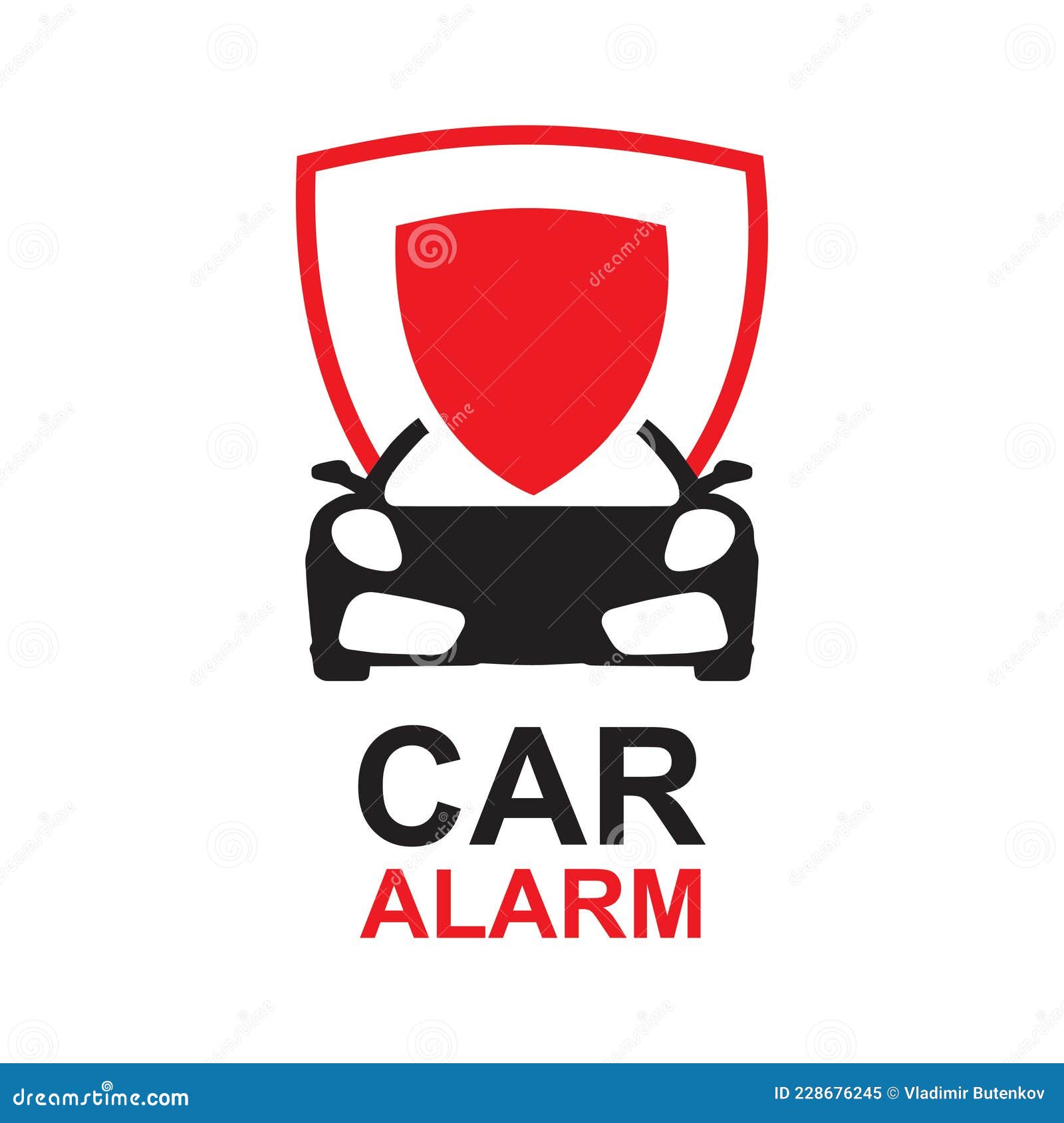 Vector Logo of the Car Alarm Installation Service Stock Vector ...