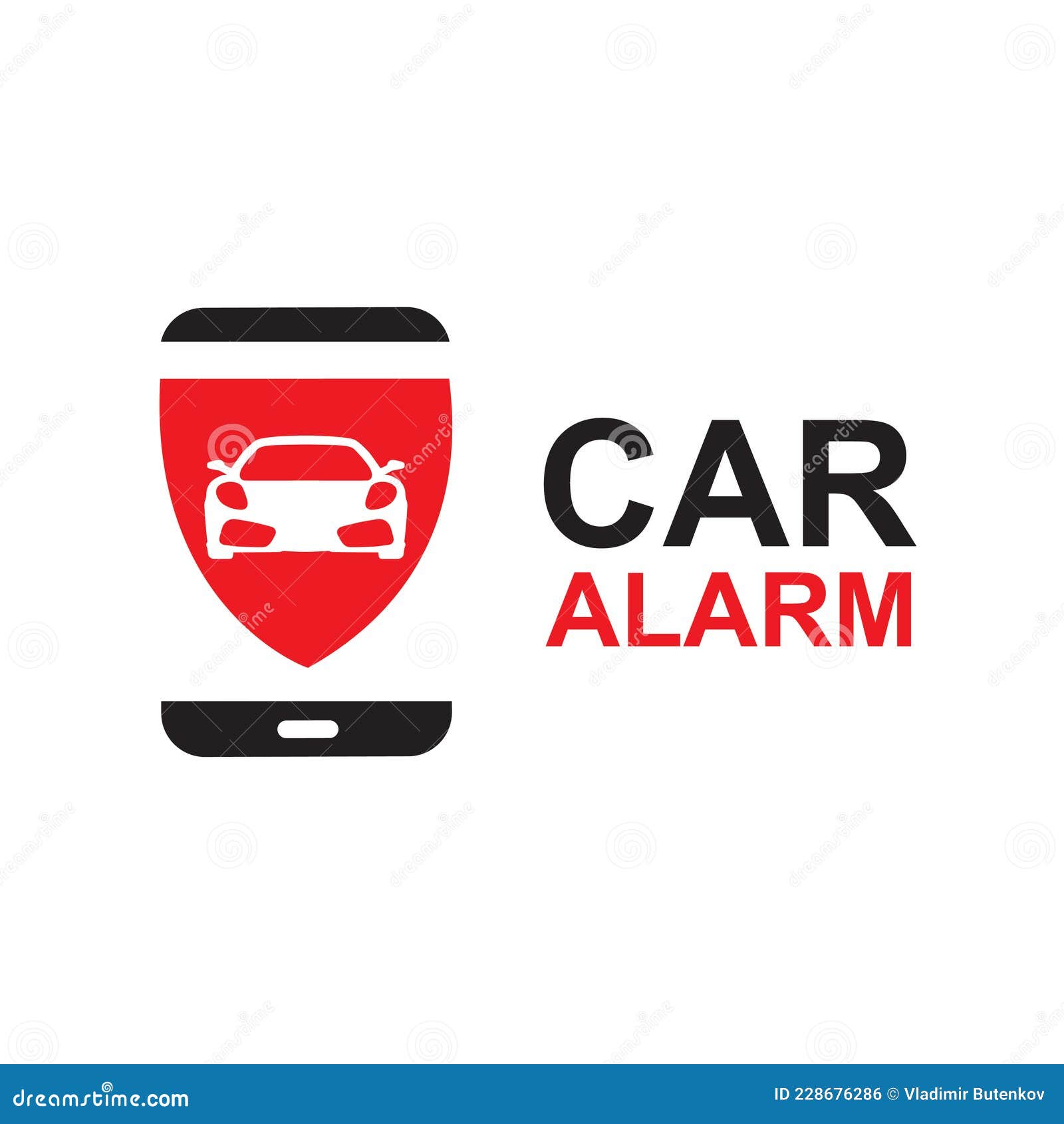 Vector Logo of the Car Alarm Installation Service Stock Vector ...