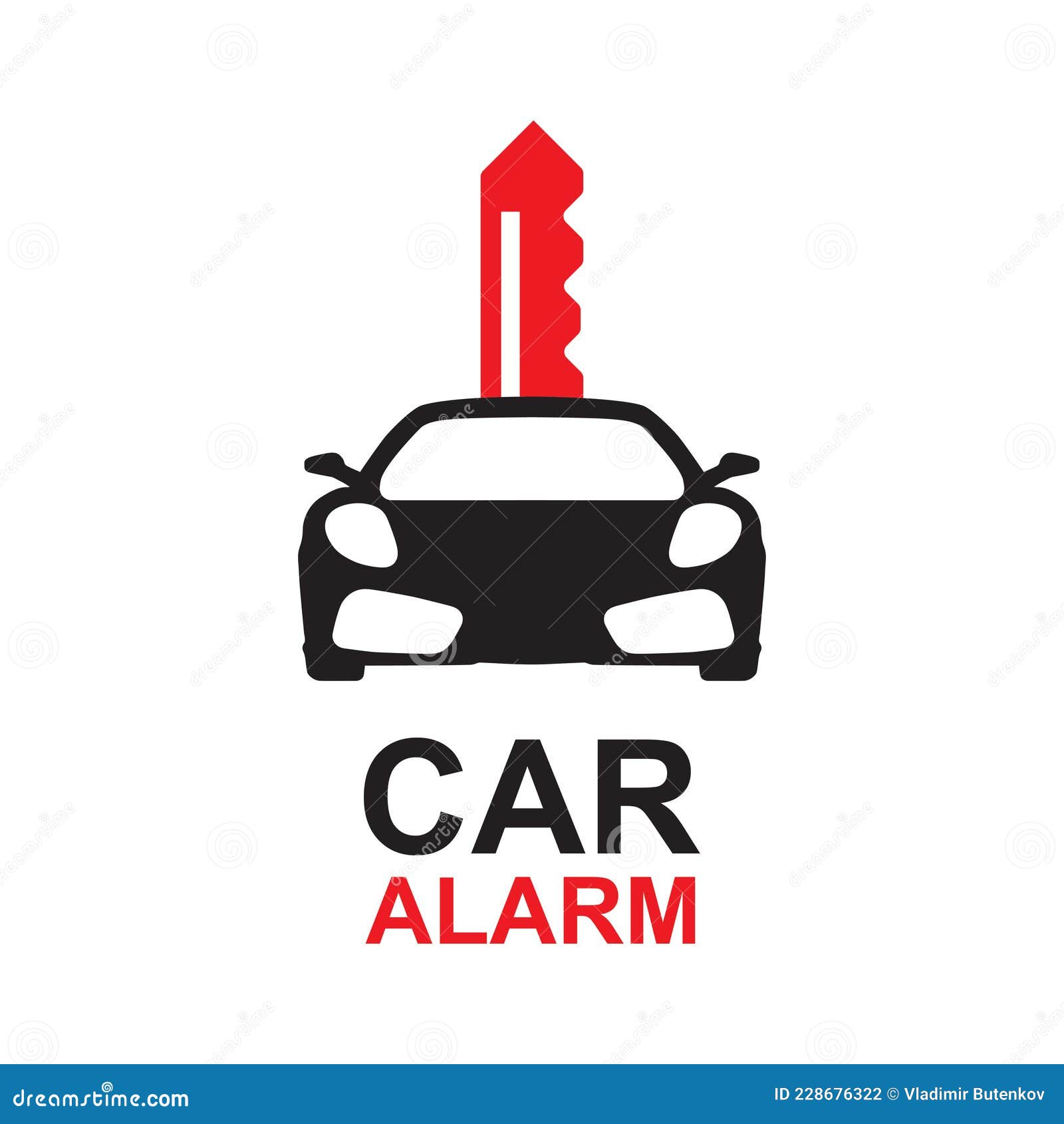Vector Logo of the Car Alarm Installation Service Stock Vector ...