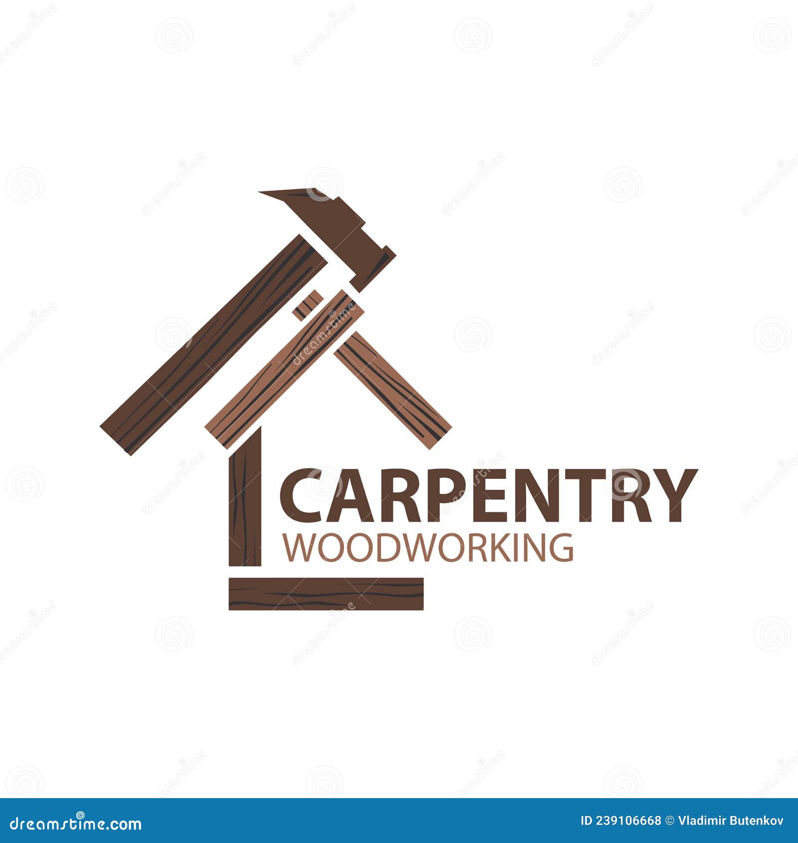 Vector Logo of Carpentry Workshop and Woodwork Stock Vector ...