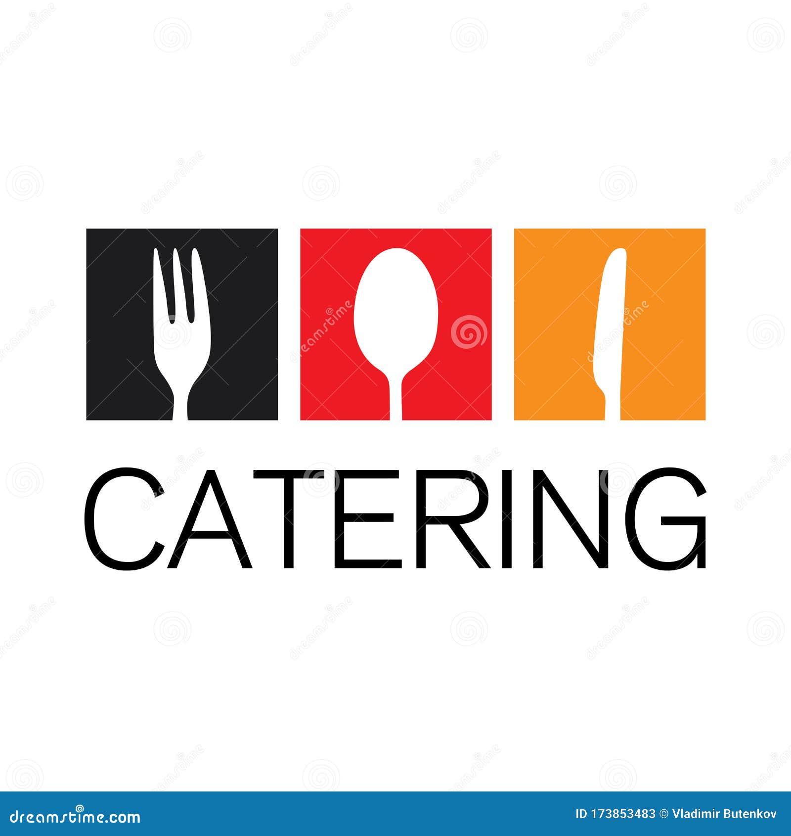 Vector Logo of Catering, Restaurant and Serving Stock Illustration ...