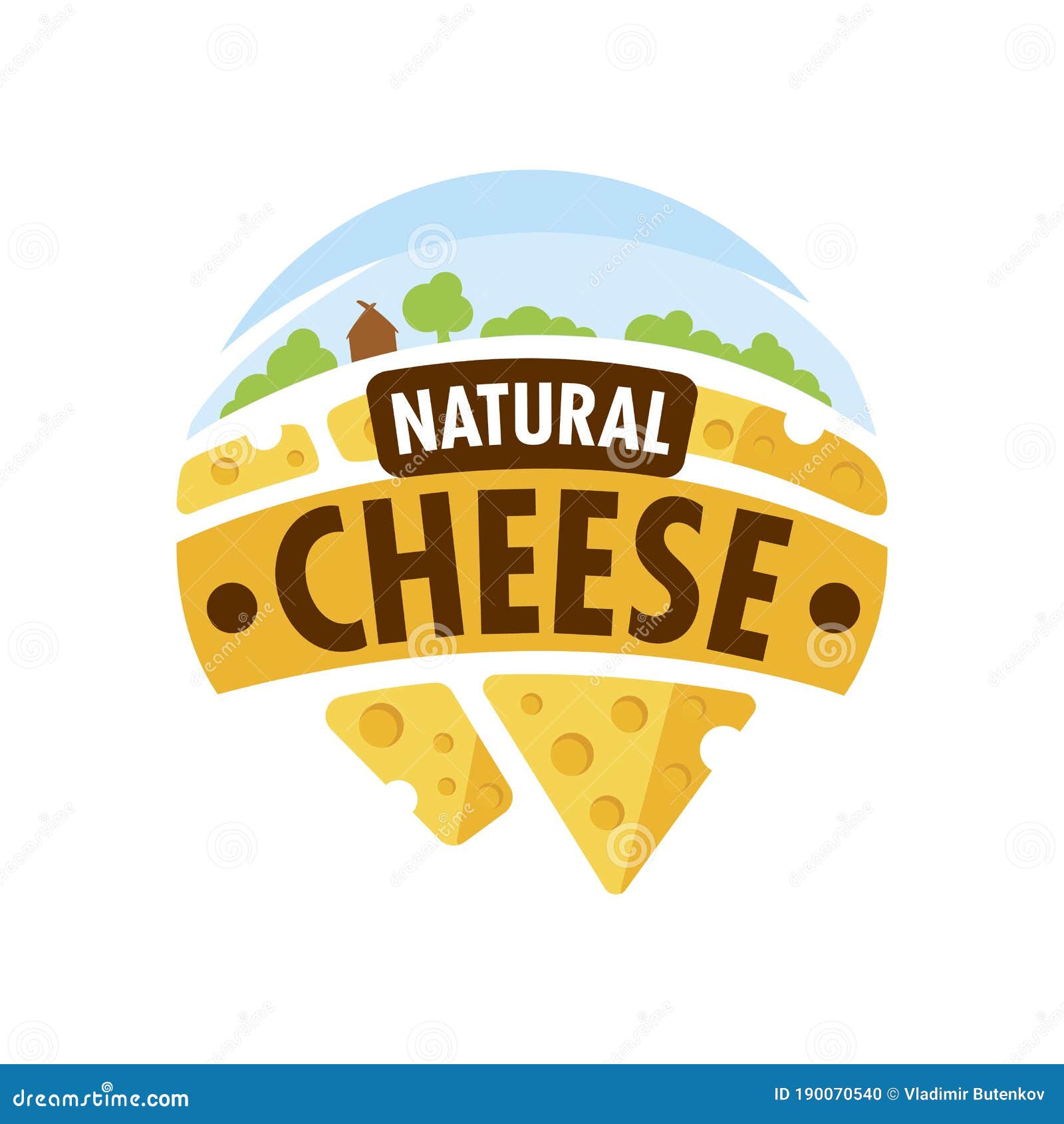 Vector Logo of the Cheese Production Company Stock Illustration ...