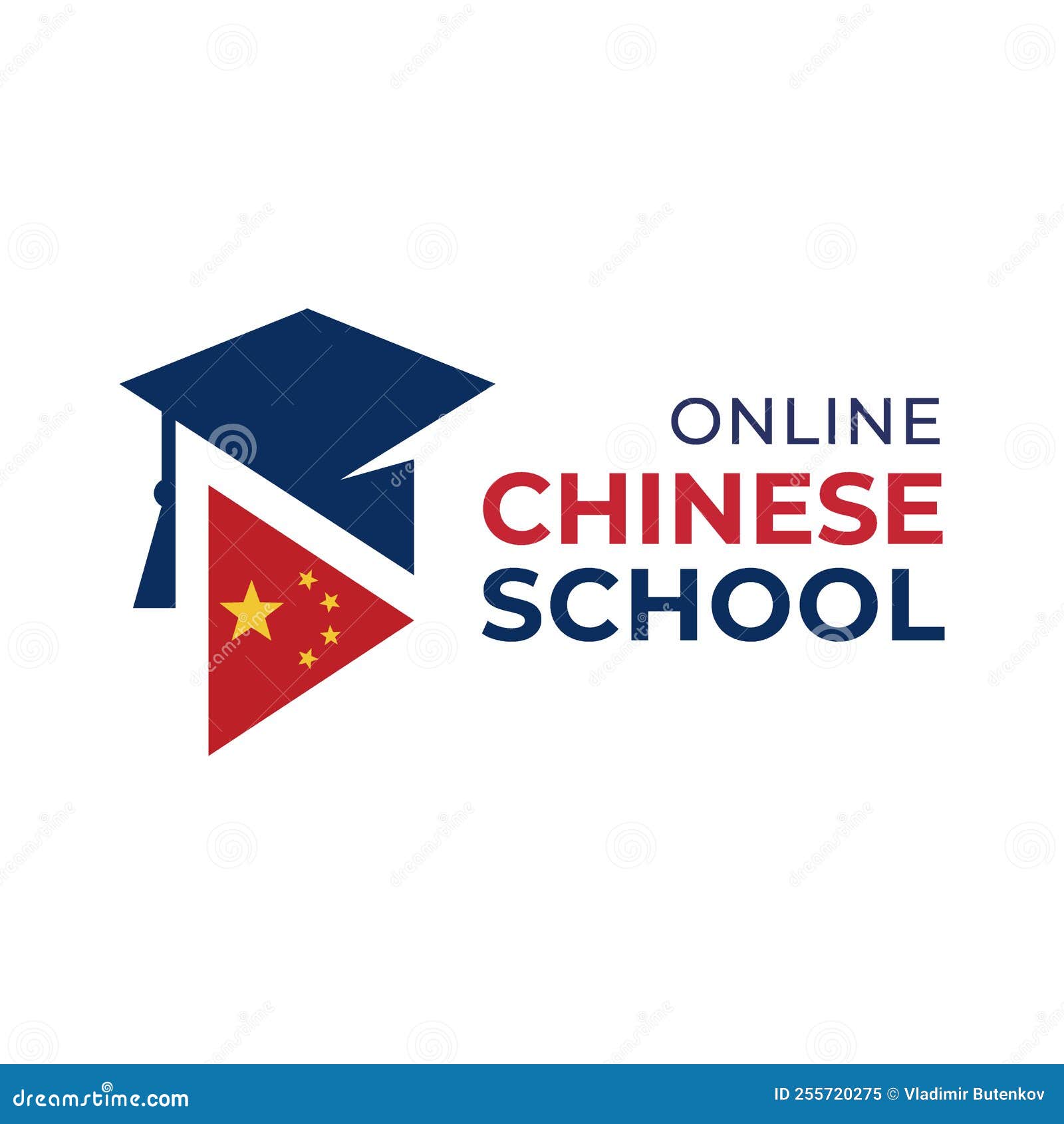 Vector Logo of the Chinese Language School Stock Vector - Illustration ...